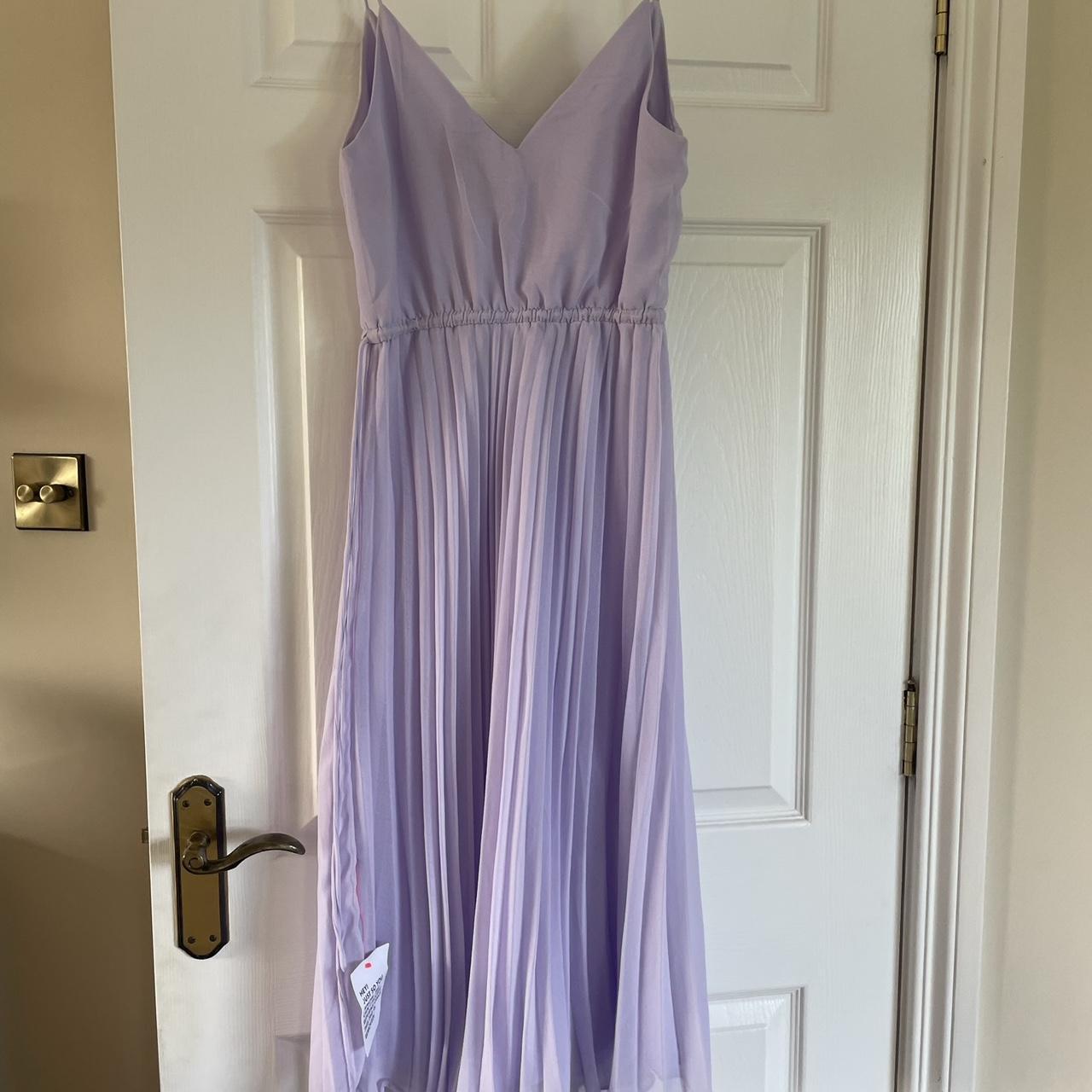 Asos purple pleated midi dress Never worn Size 6... - Depop