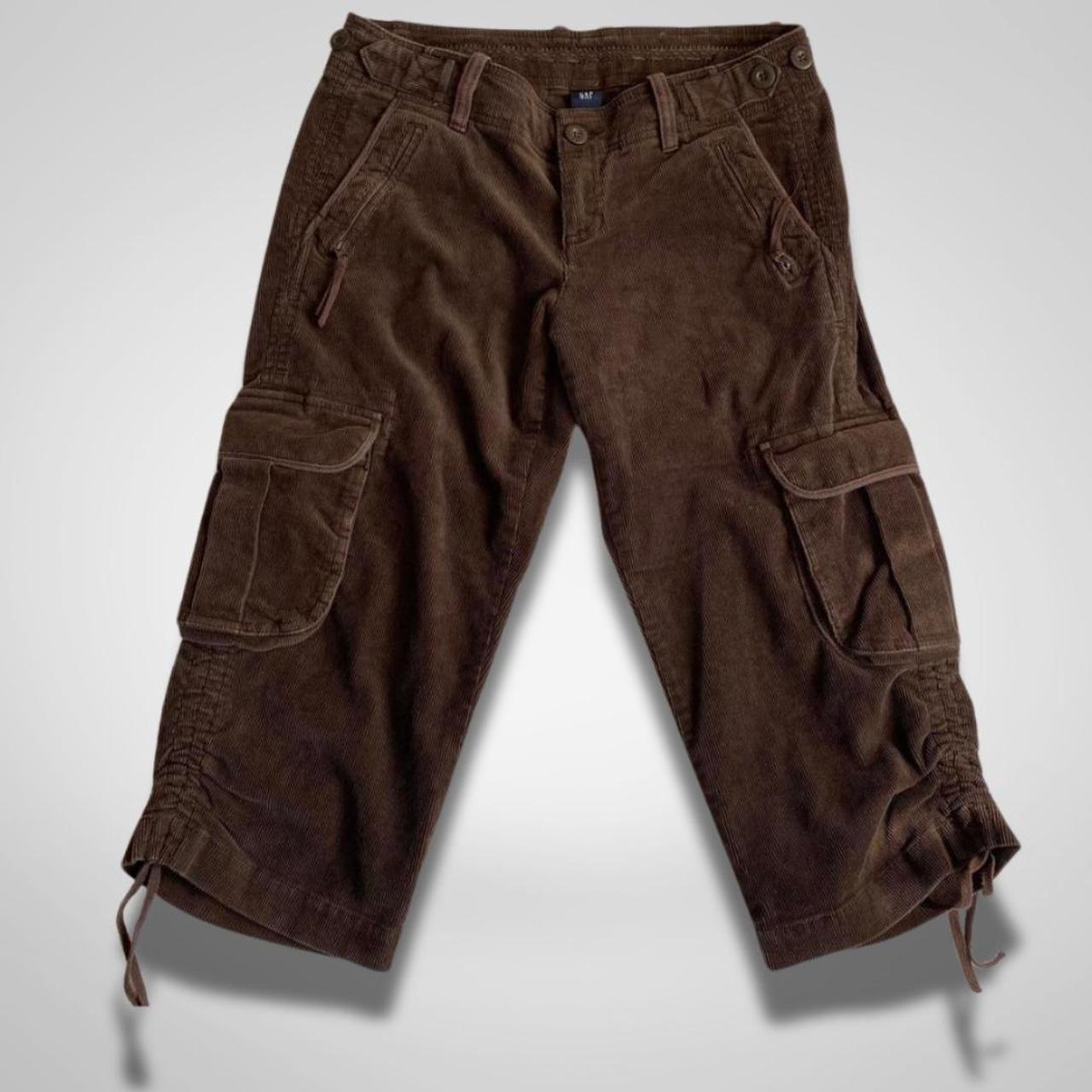 vintage gap corduroy cargo capri jort like shorts!... - Depop