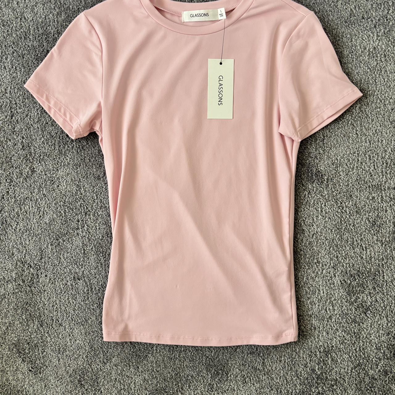 NWT Glassons pink short sleeve top, it’s pretty... - Depop