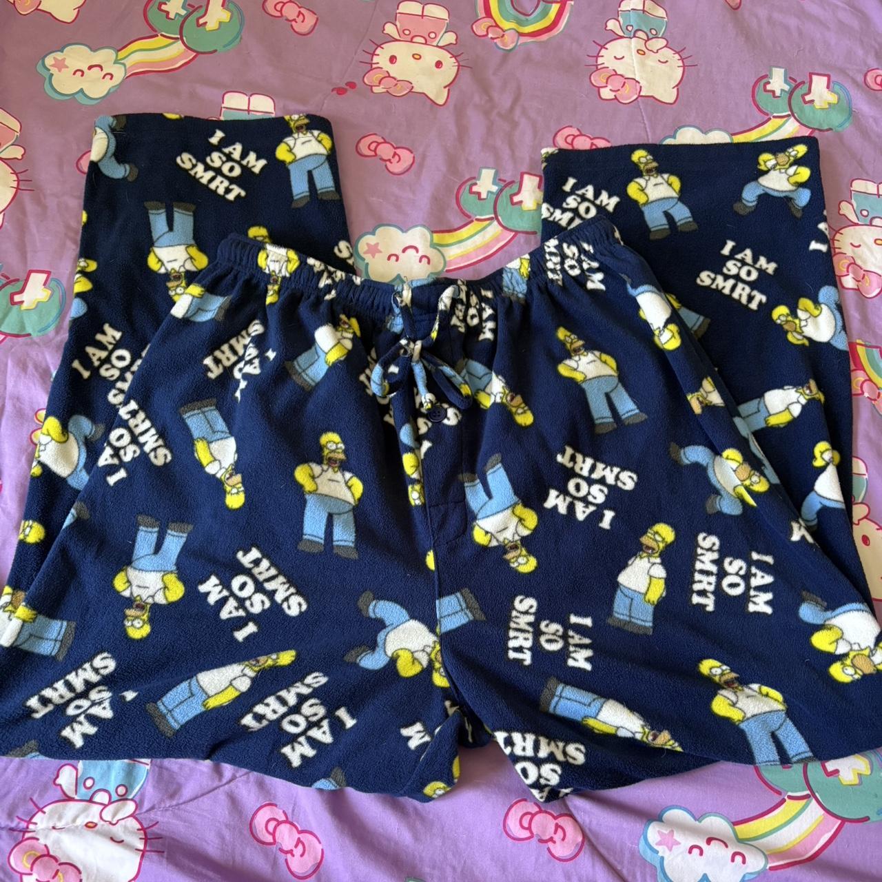 navy blue Homer Simpson pj pants💙 in amazing... | Depop