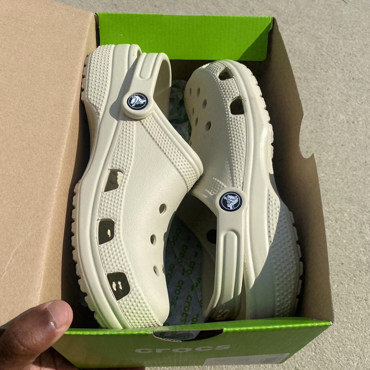 Bone Crocs I want them gone, never worn. Size 7... - Depop