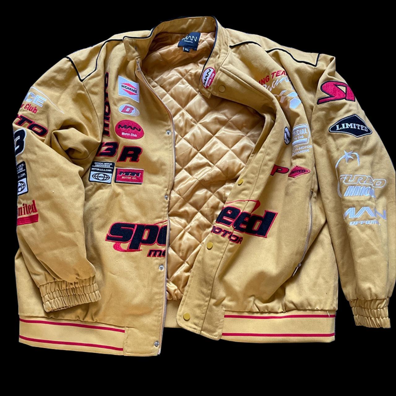 Oversized Twill Speed Moto Jacket From... - Depop