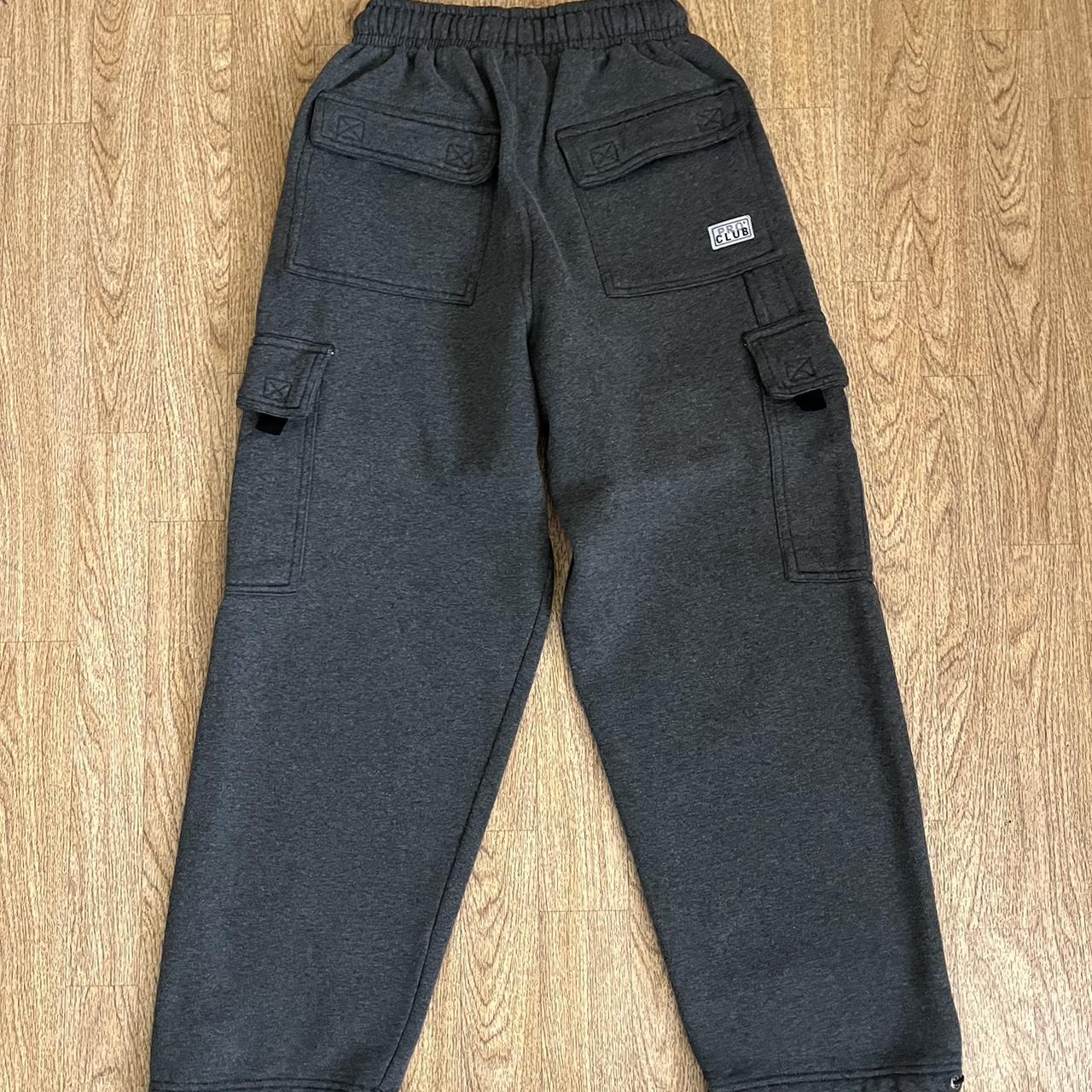 PRO CLUB FLEECE CARGO PANTS SIZE: M GOOD CONDITION... - Depop