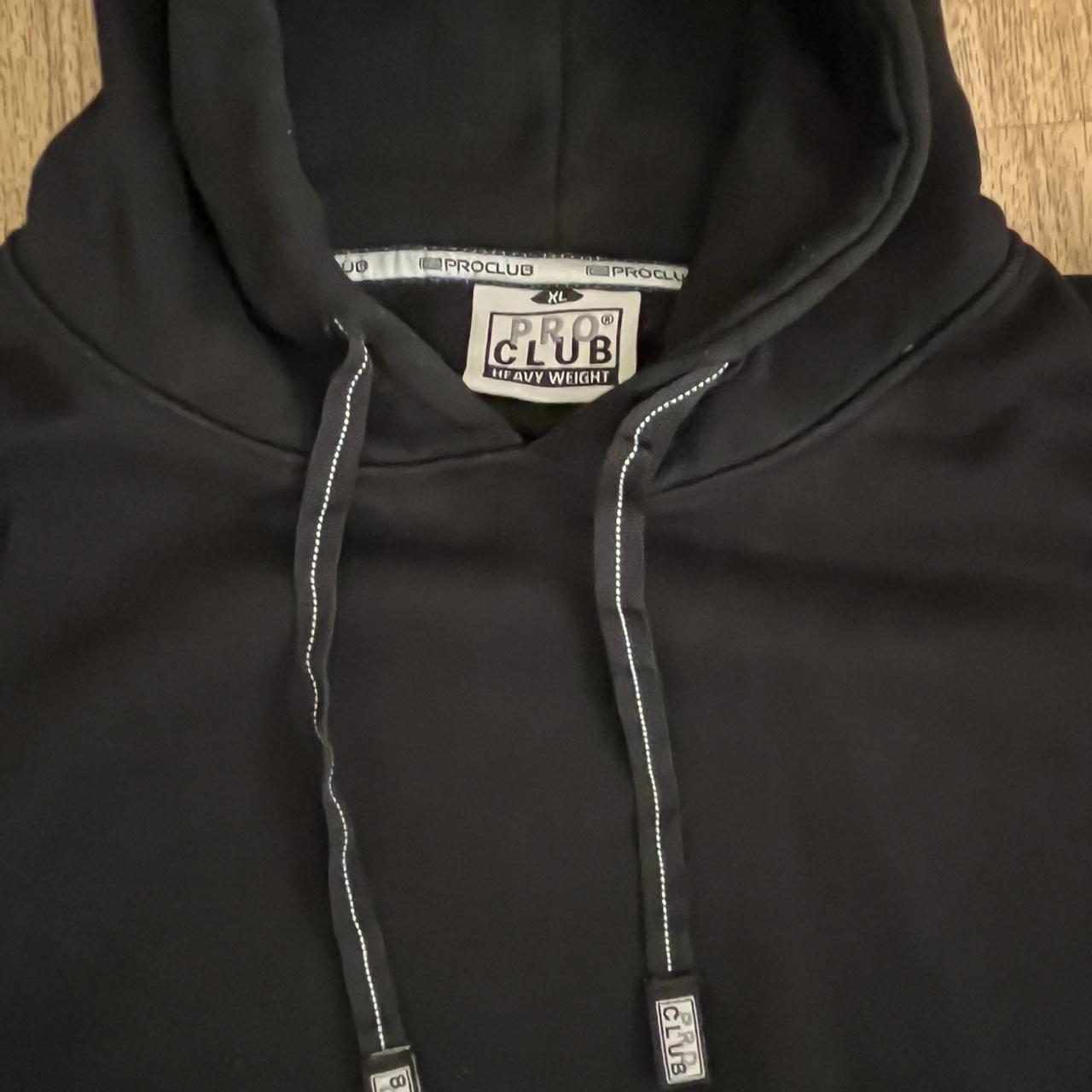 PRO CLUB HOODIE HEAVYWEIGHT SIZE: XL BLACK REALLY... - Depop