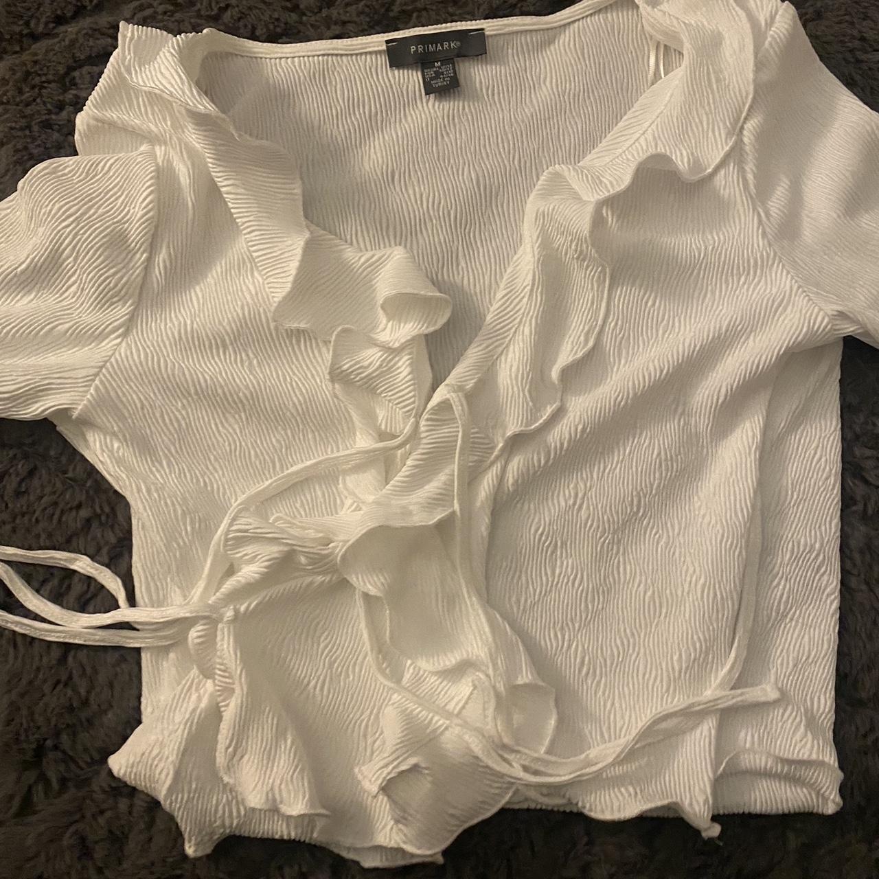WHITE FLARED ARMS TOP PRIMARK BRAND NEW NEVER WORN - Depop
