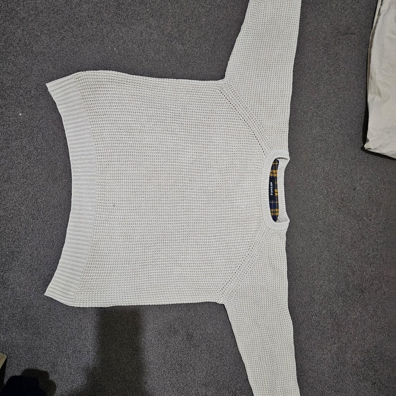 Cream/Bone colour large Mr Simple jumper. Warm layer... - Depop