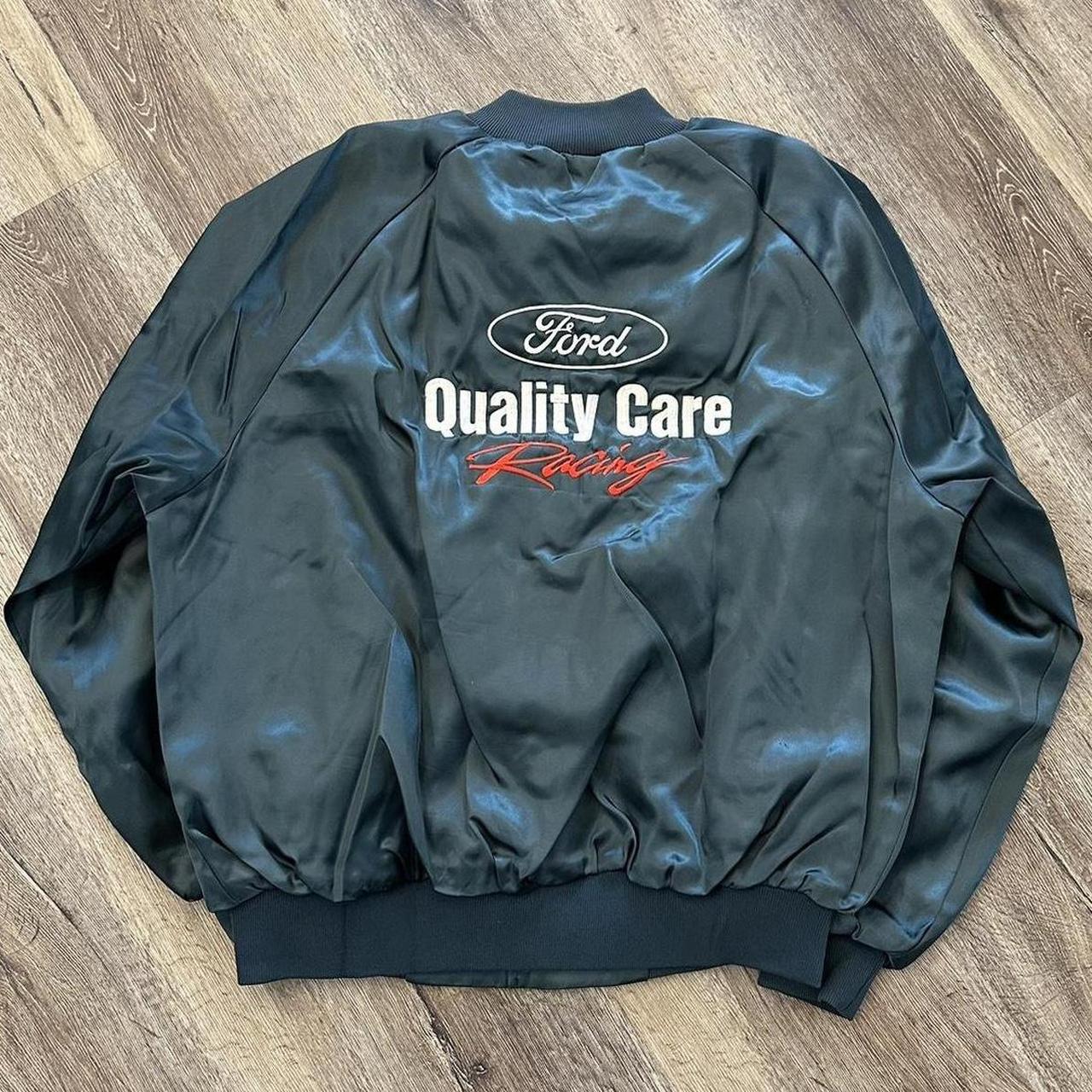 1980’s Ford Quality Care Racing Satin... | Depop