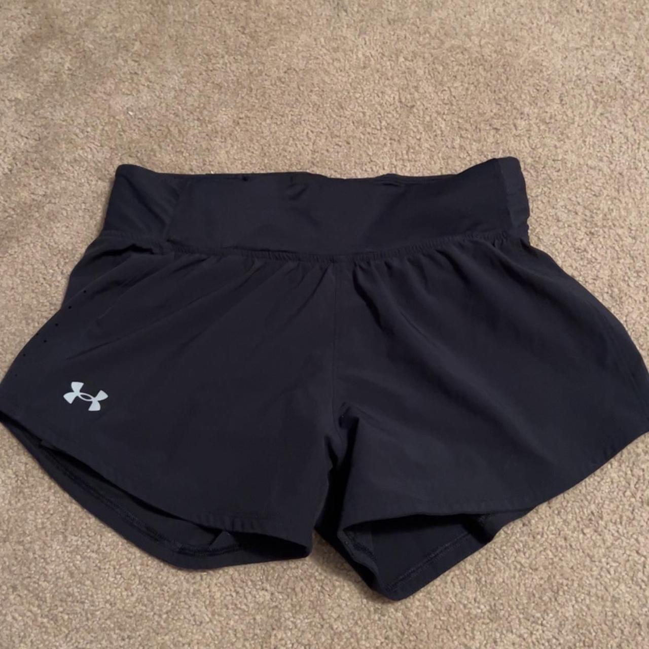 Black under armour running shorts size small - Depop
