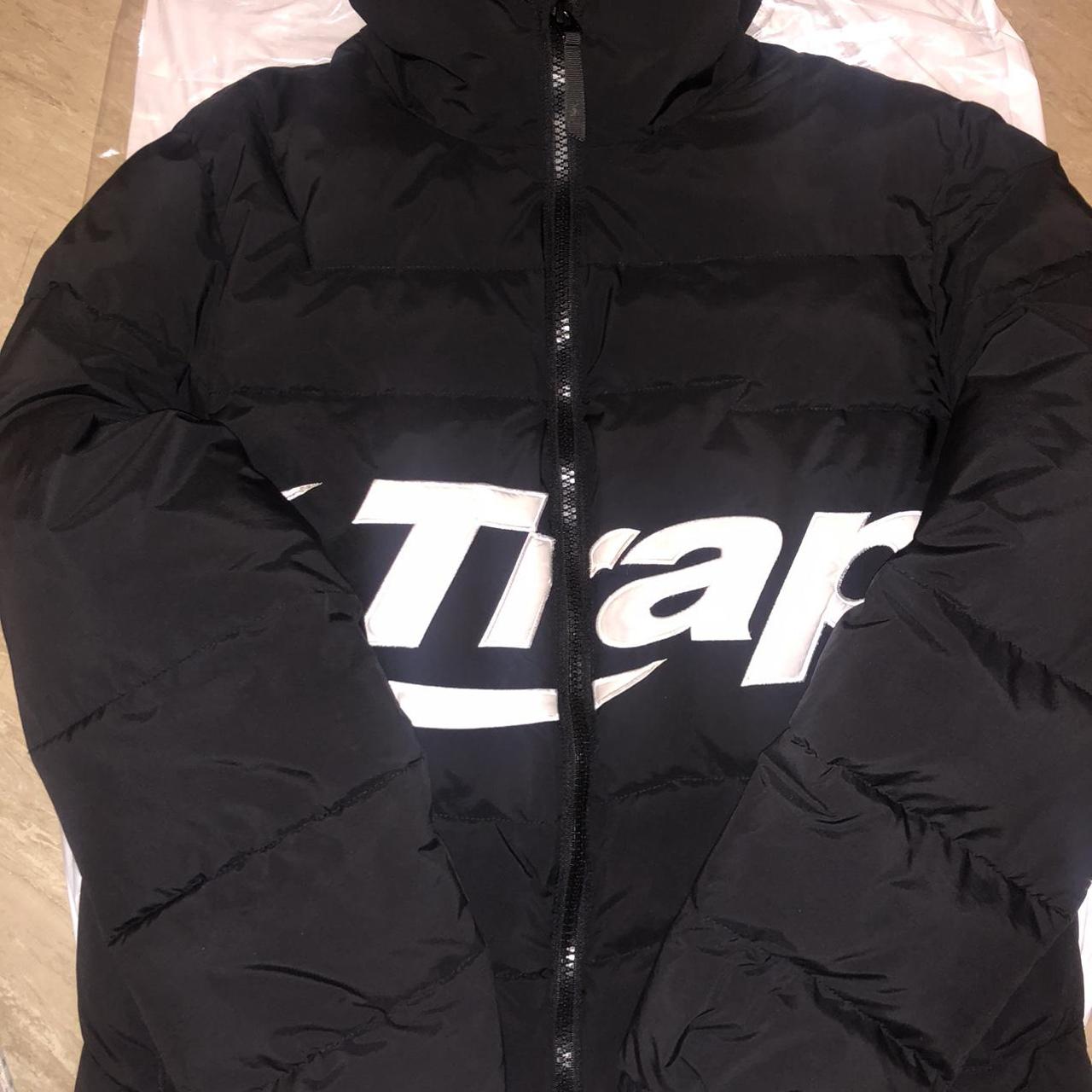 Hyperdrive Hooded Puff Puffer- Black/White Trapstar... - Depop