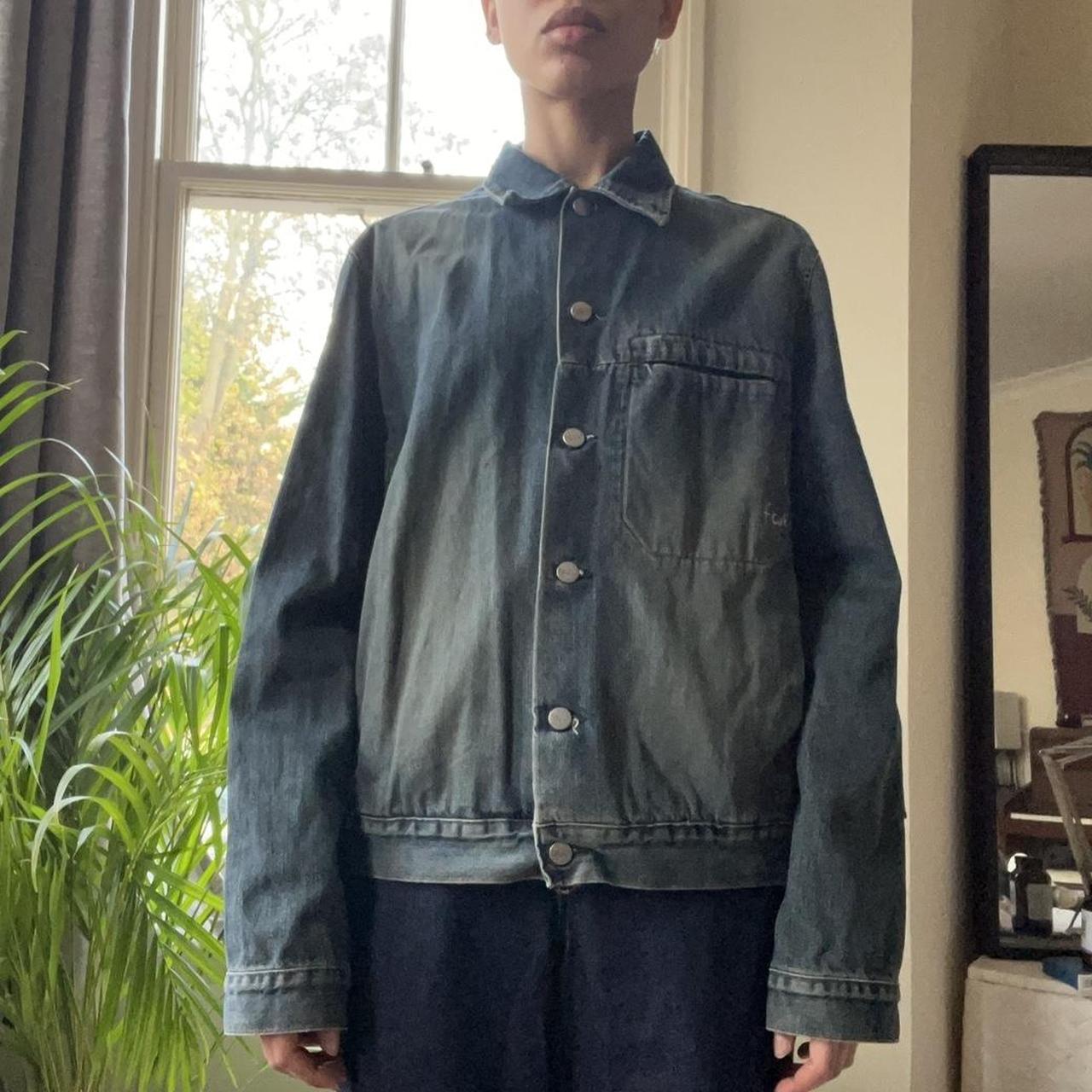 French Connection Women's Blue and Green Jacket | Depop