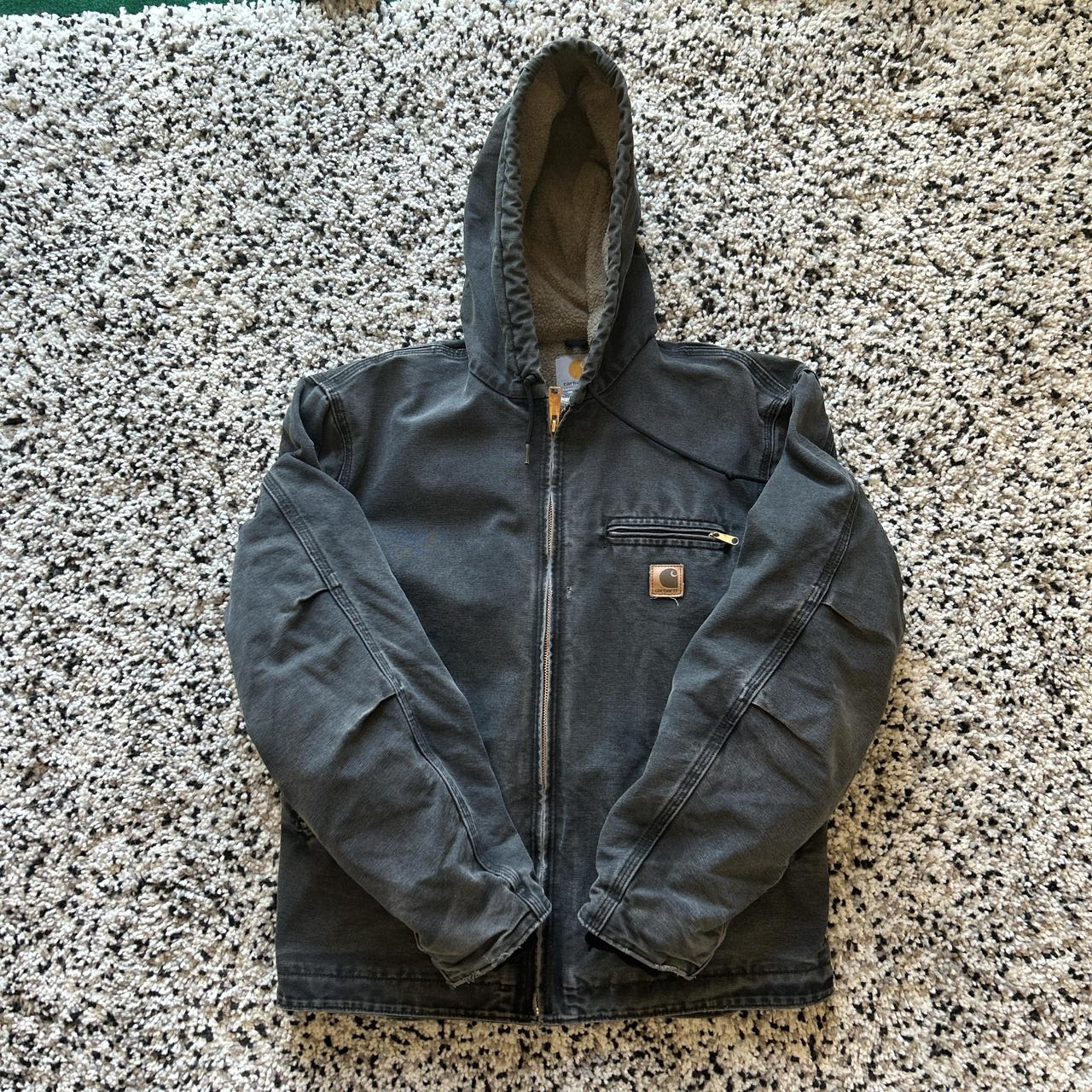Carhartt Detroit Style Hooded Jacket J141... - Depop