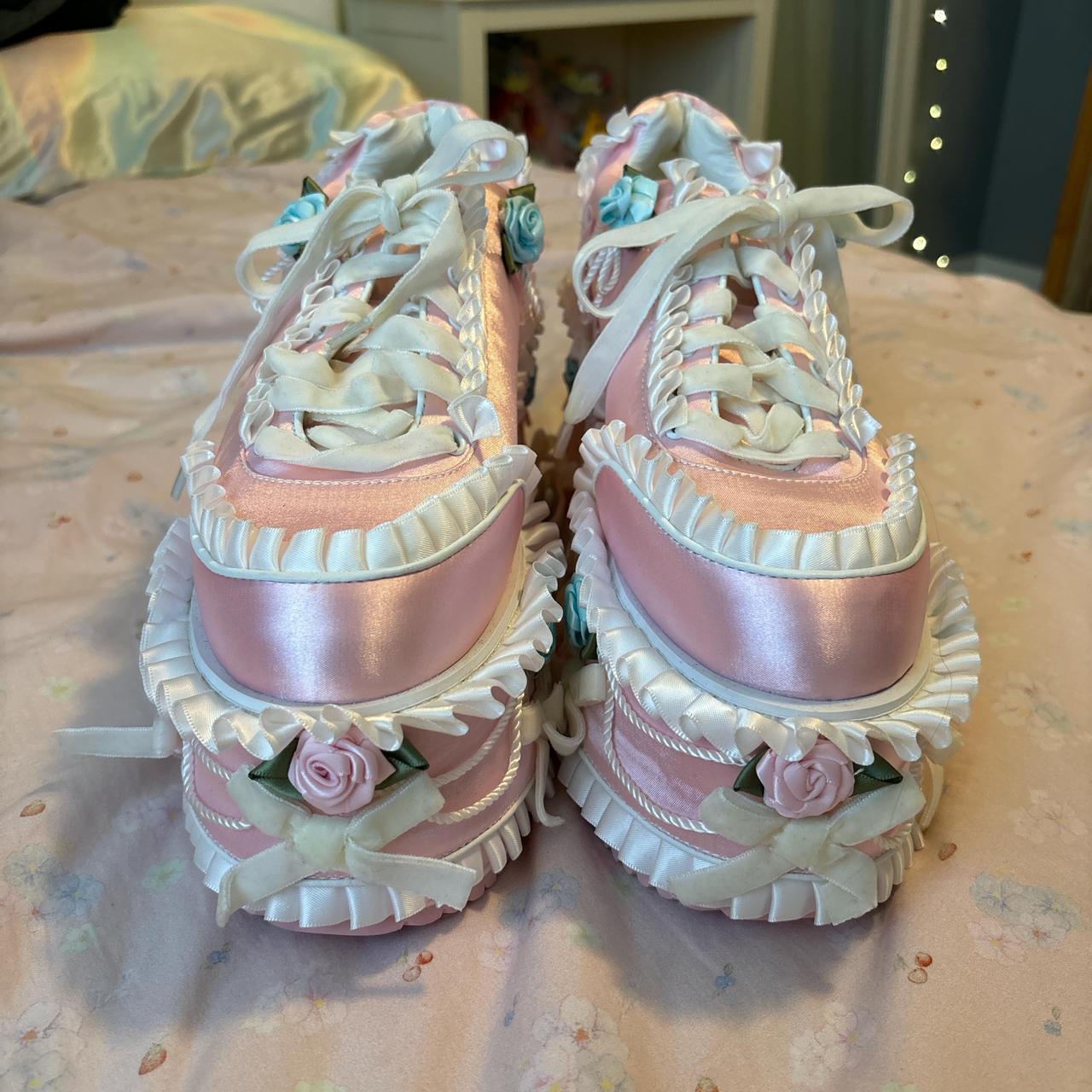 Dolls Kill Sugar Thrillz cake platform sneakers... - Depop