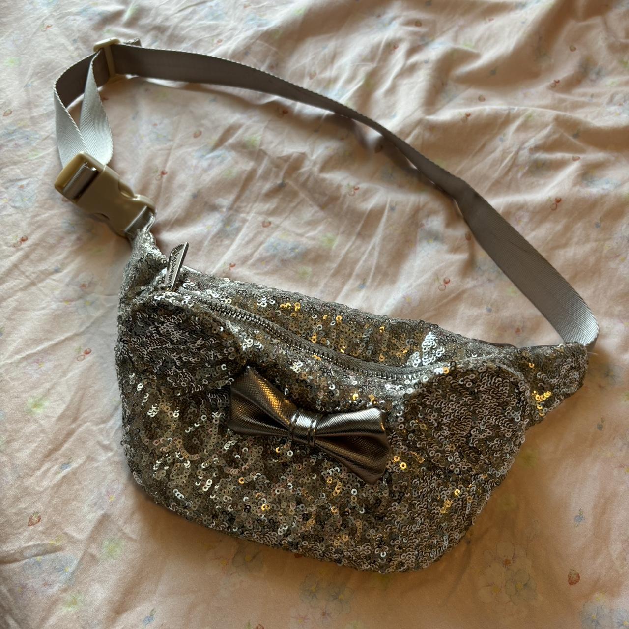 Loungefly Disney Silver Sequined Fanny Pack #disney... - Depop