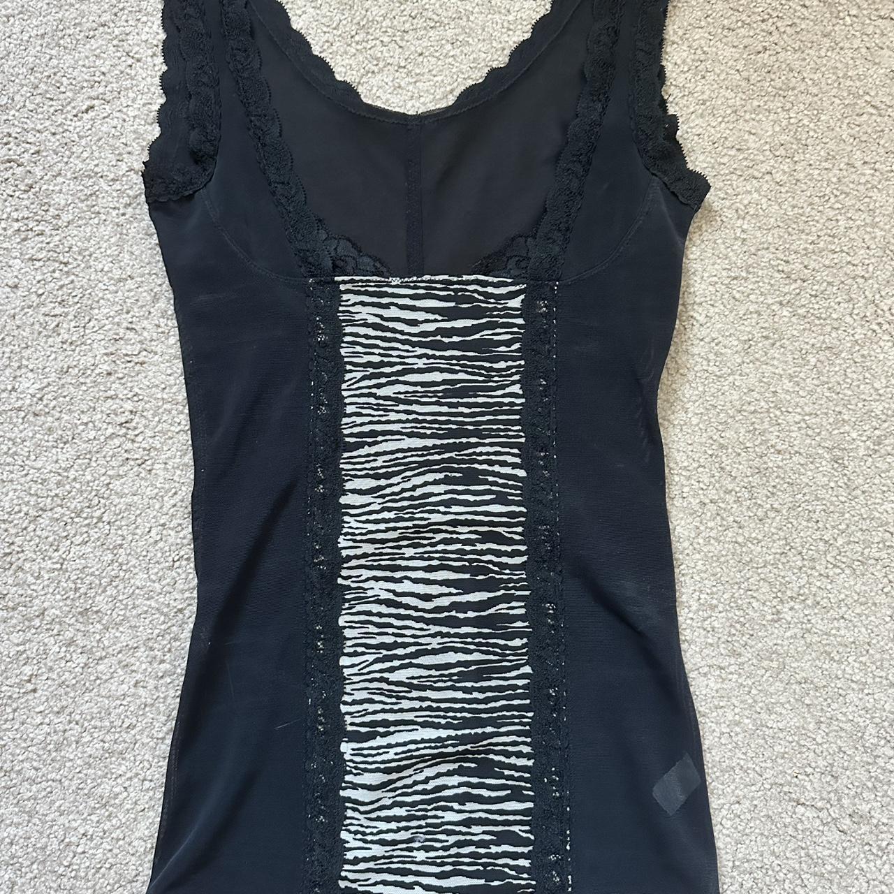 Black and white zebra print top Is super tight... | Depop