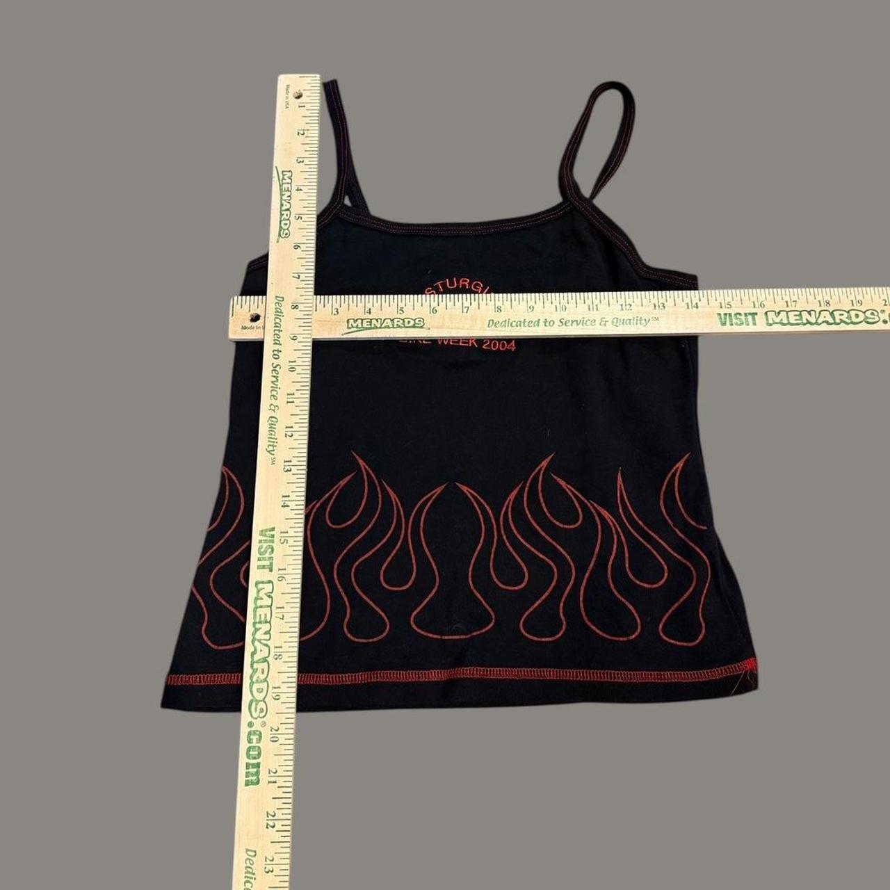 Black and red flame tank top Strugis bike week... | Depop
