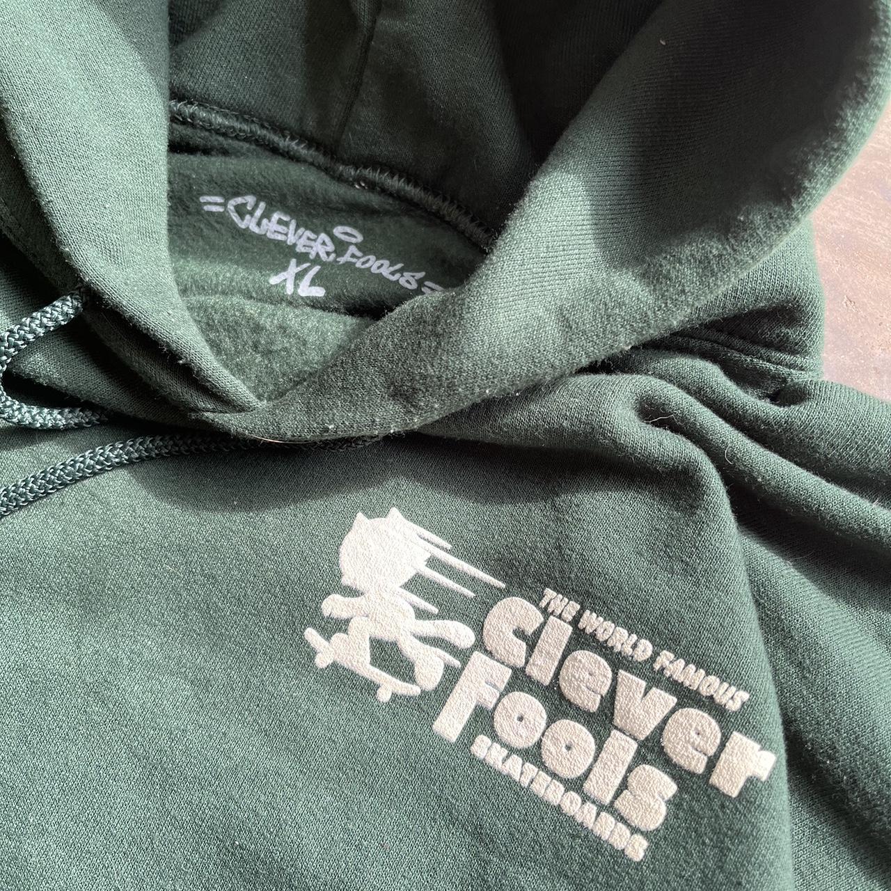 Vintage Clever Fools Hoodie -size xl -super cool... - Depop