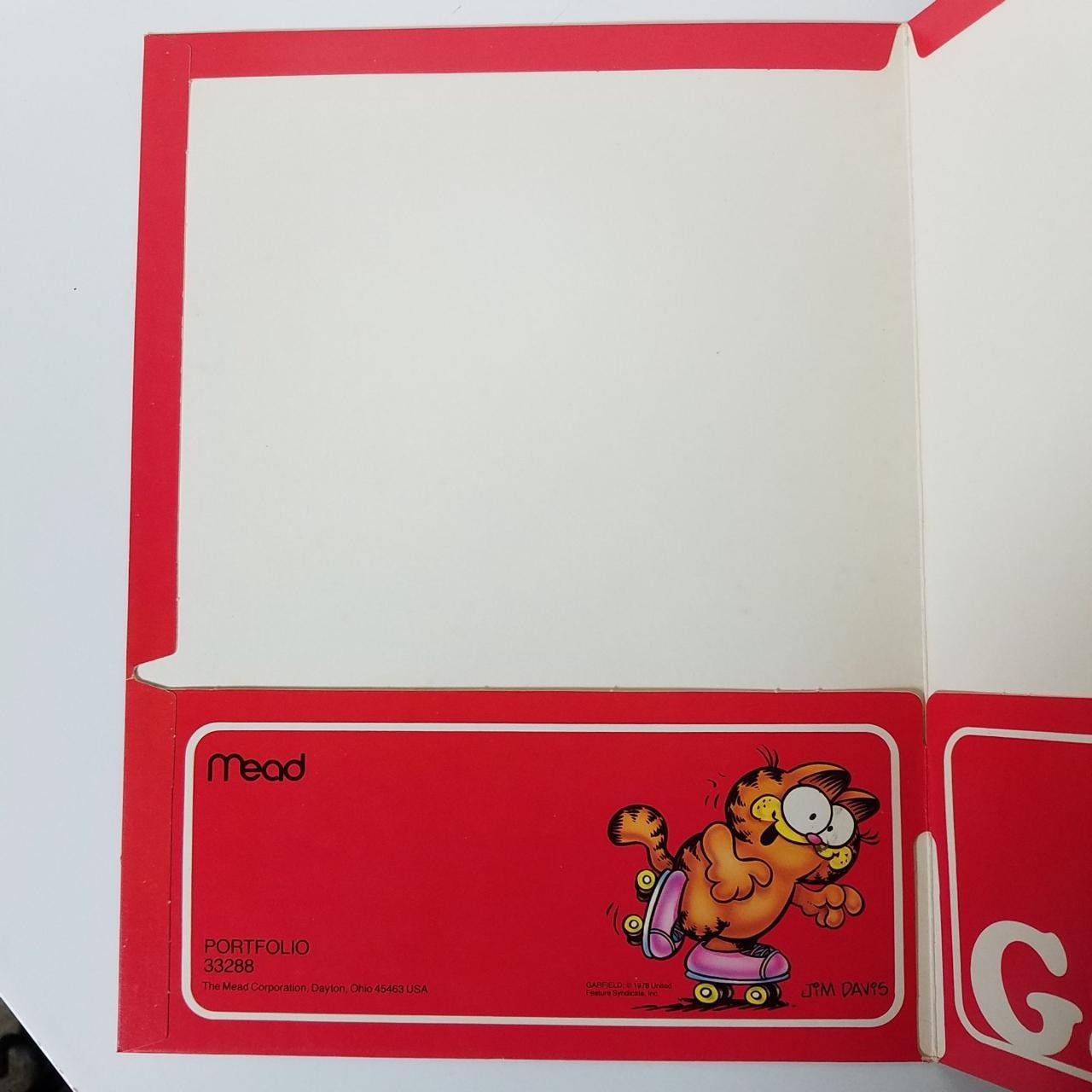 Vintage Mead 1978 Garfield Portfolio Folder 33288 Go... - Depop