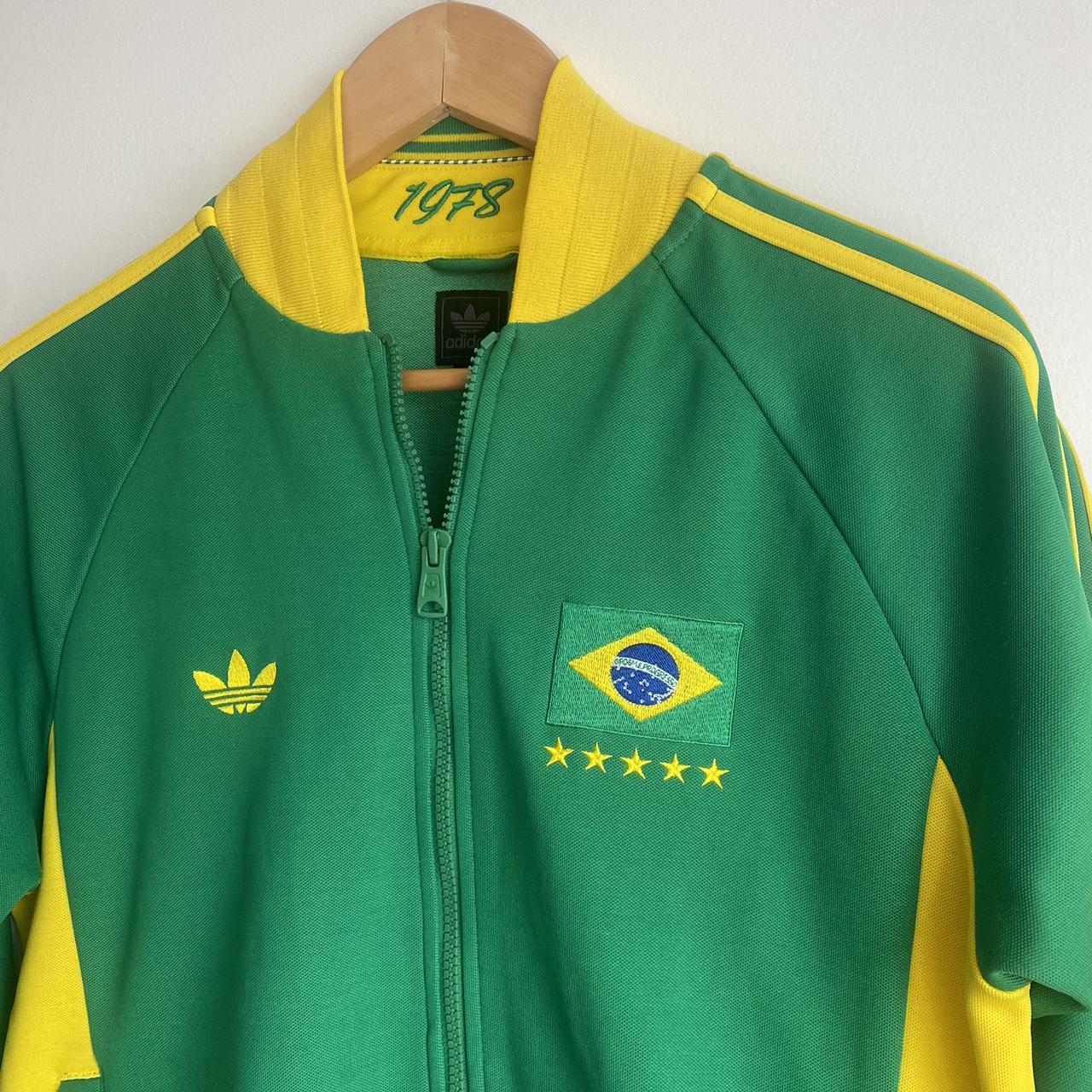 Brazil core 1978 adidas track jacket Size M... - Depop