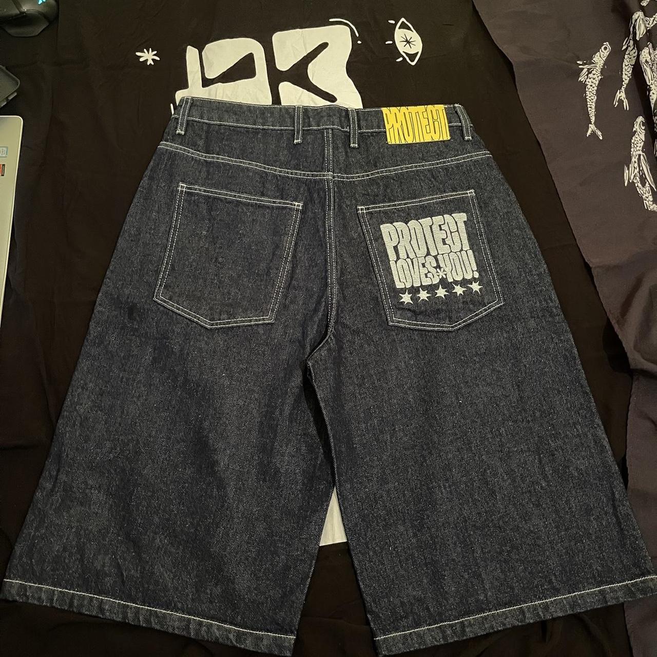 protect ldn ply jorts size L condition 10/10 (never... - Depop