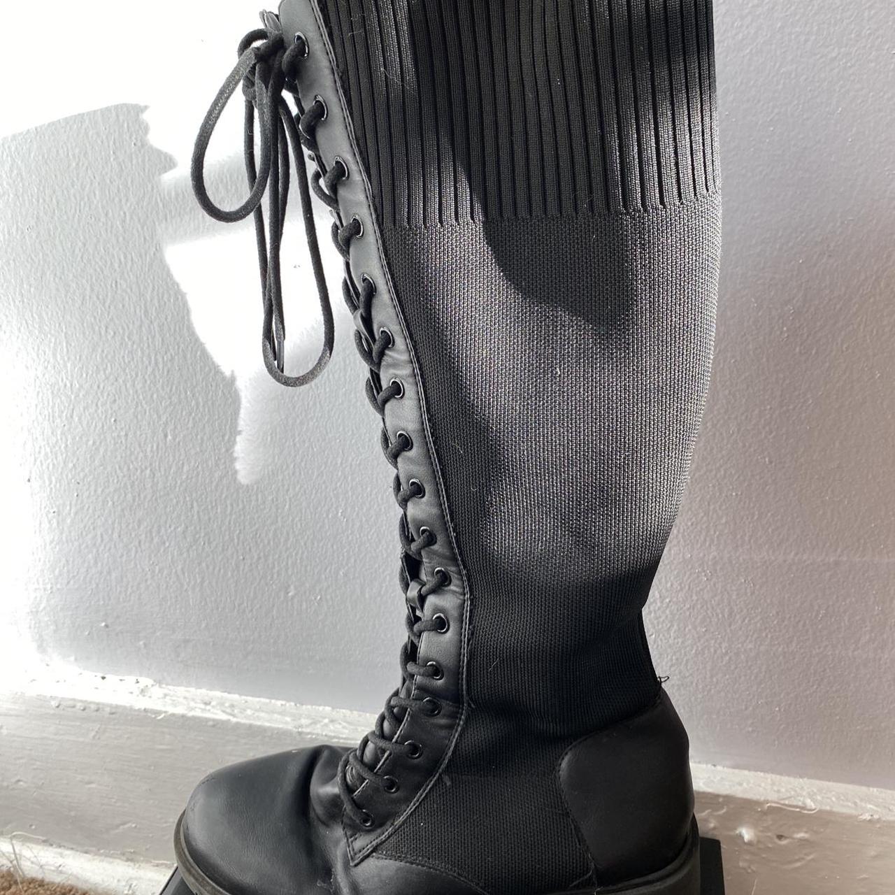 Torrid Black Calf Combat Boots Calf area is very... - Depop