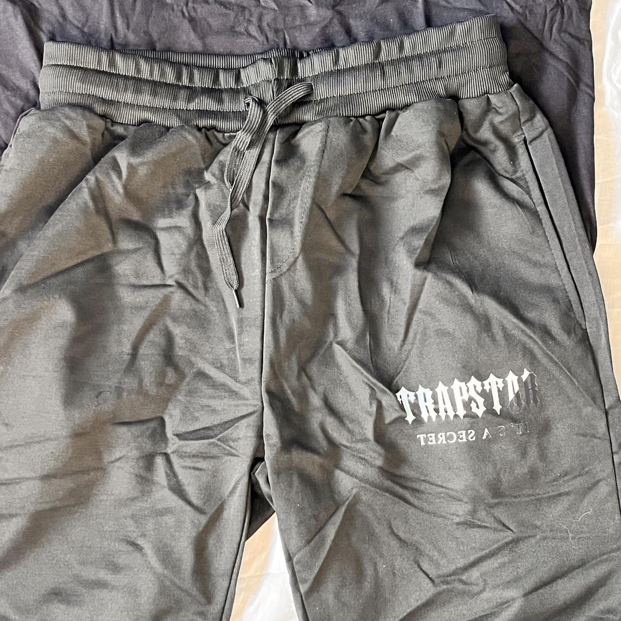 trapstar rep sorts and tee set black to teal selling... - Depop