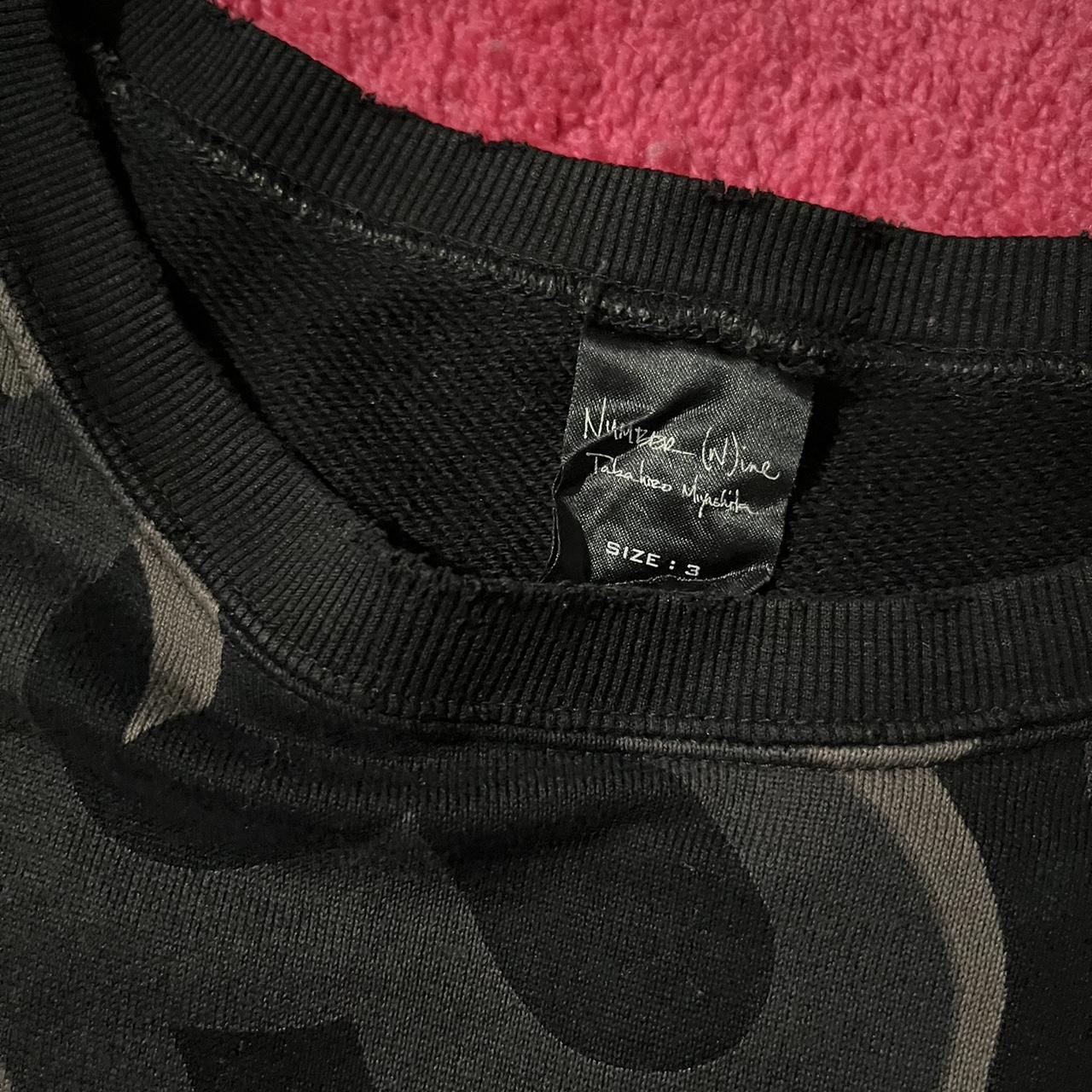 number nine aw04 black tribal sweater/crewbeck Size... - Depop