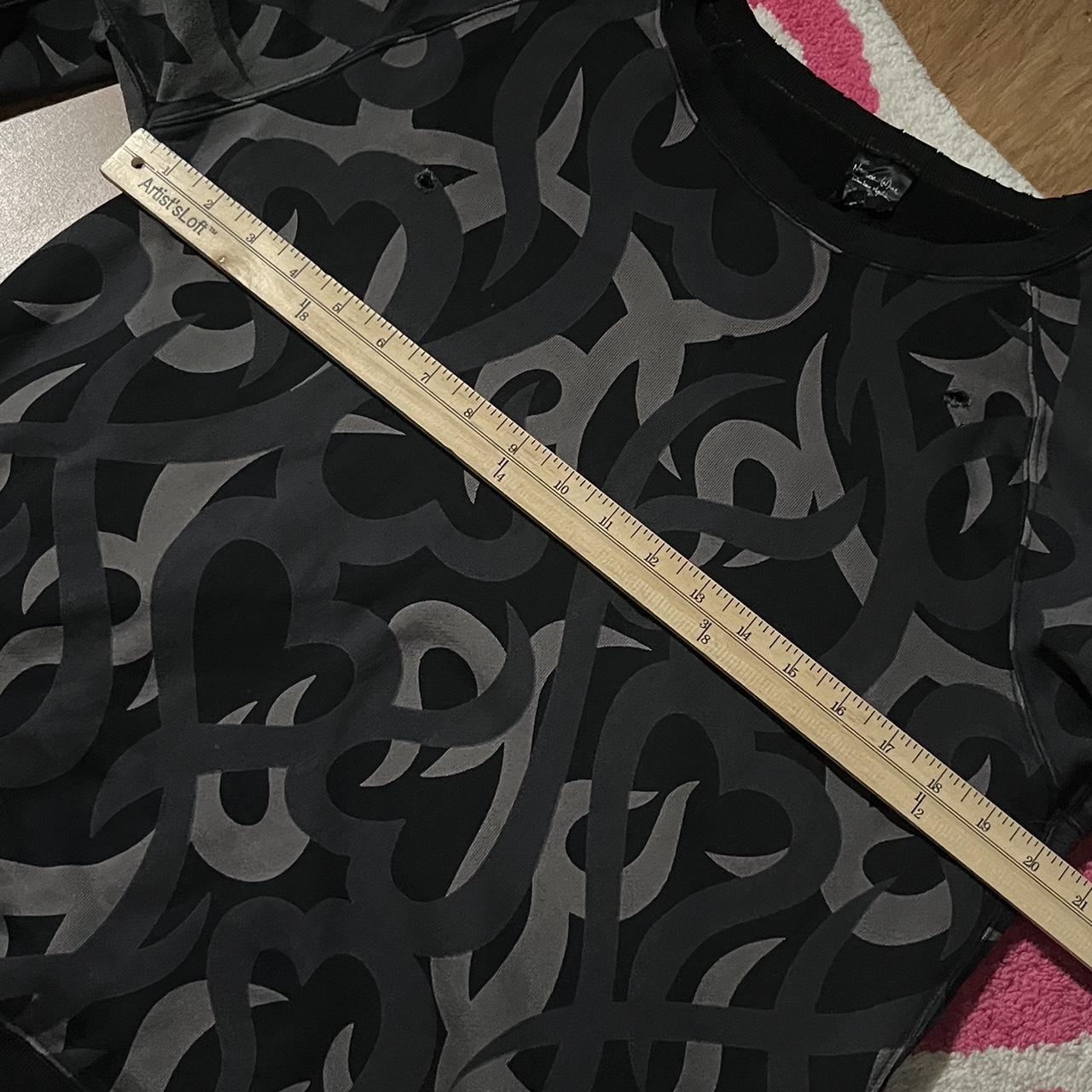 number nine aw04 black tribal sweater/crewbeck Size... - Depop