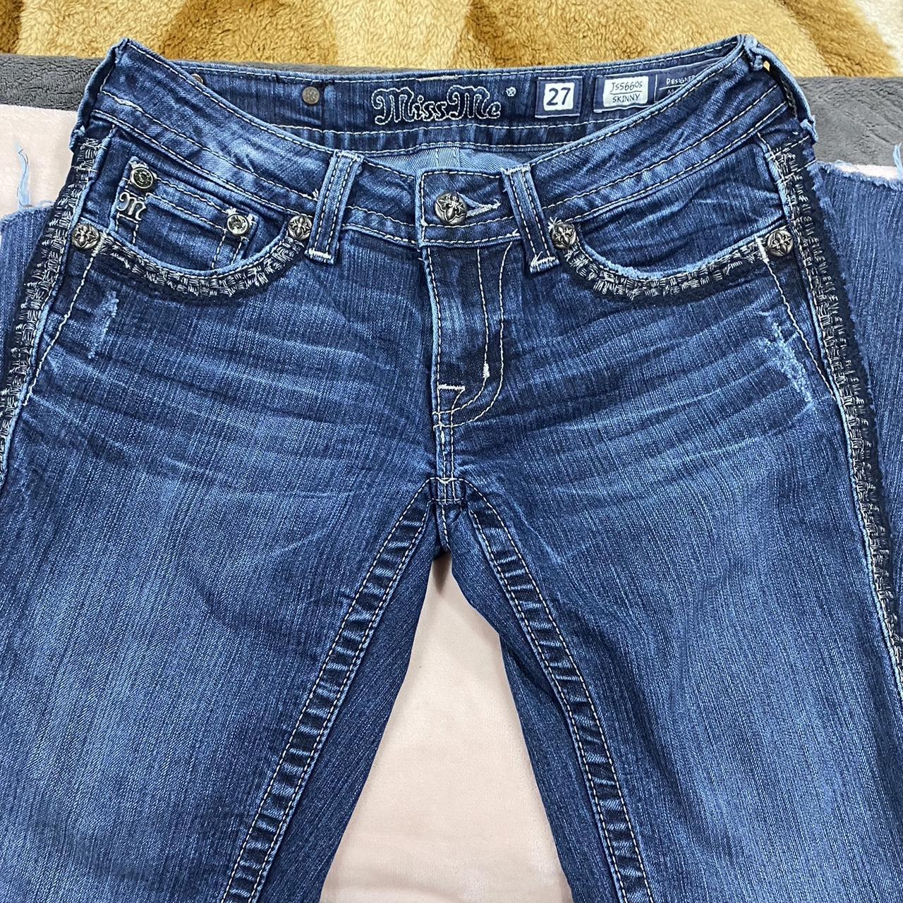 Dark Blue Miss Me Jeans Brand: Miss Me Size: 27 - Depop