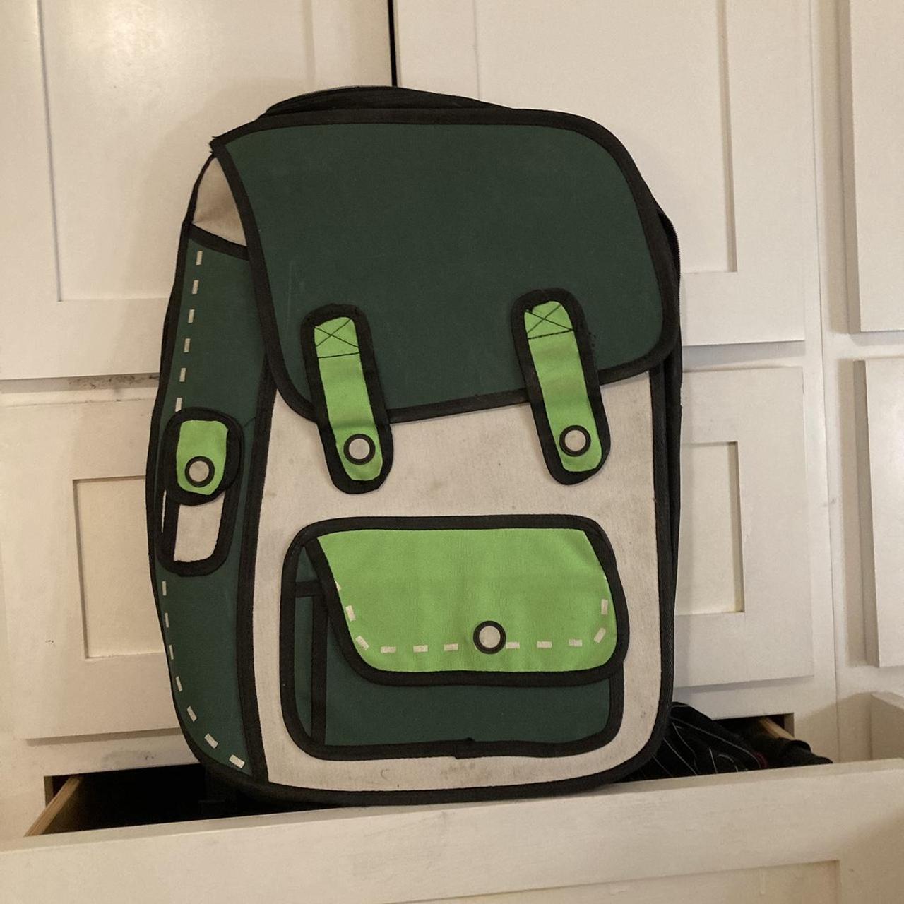 Cartoon 2D green backpack! used this for my Daria... - Depop