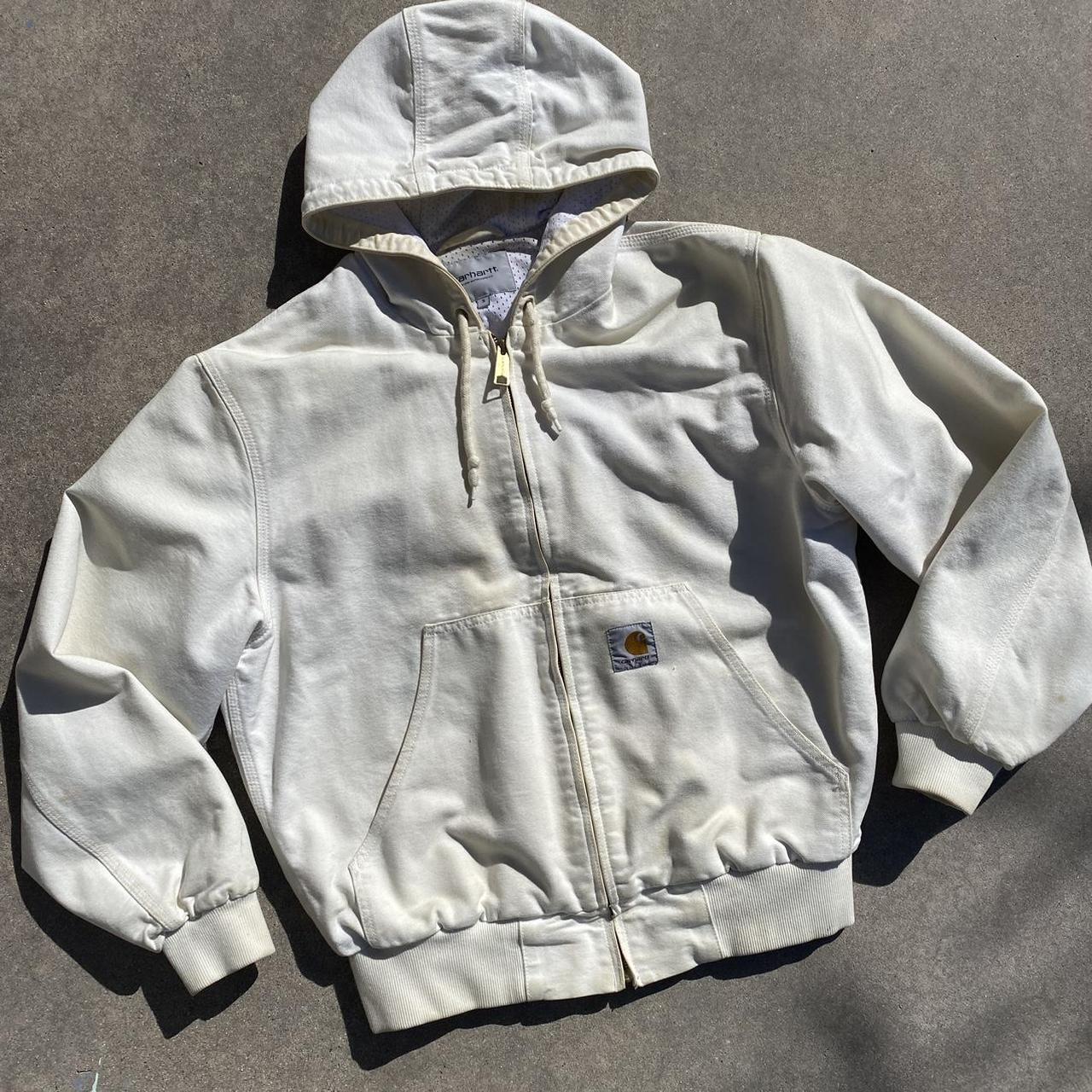 CARHARTT WIP off white / cream jacket Breathable... - Depop