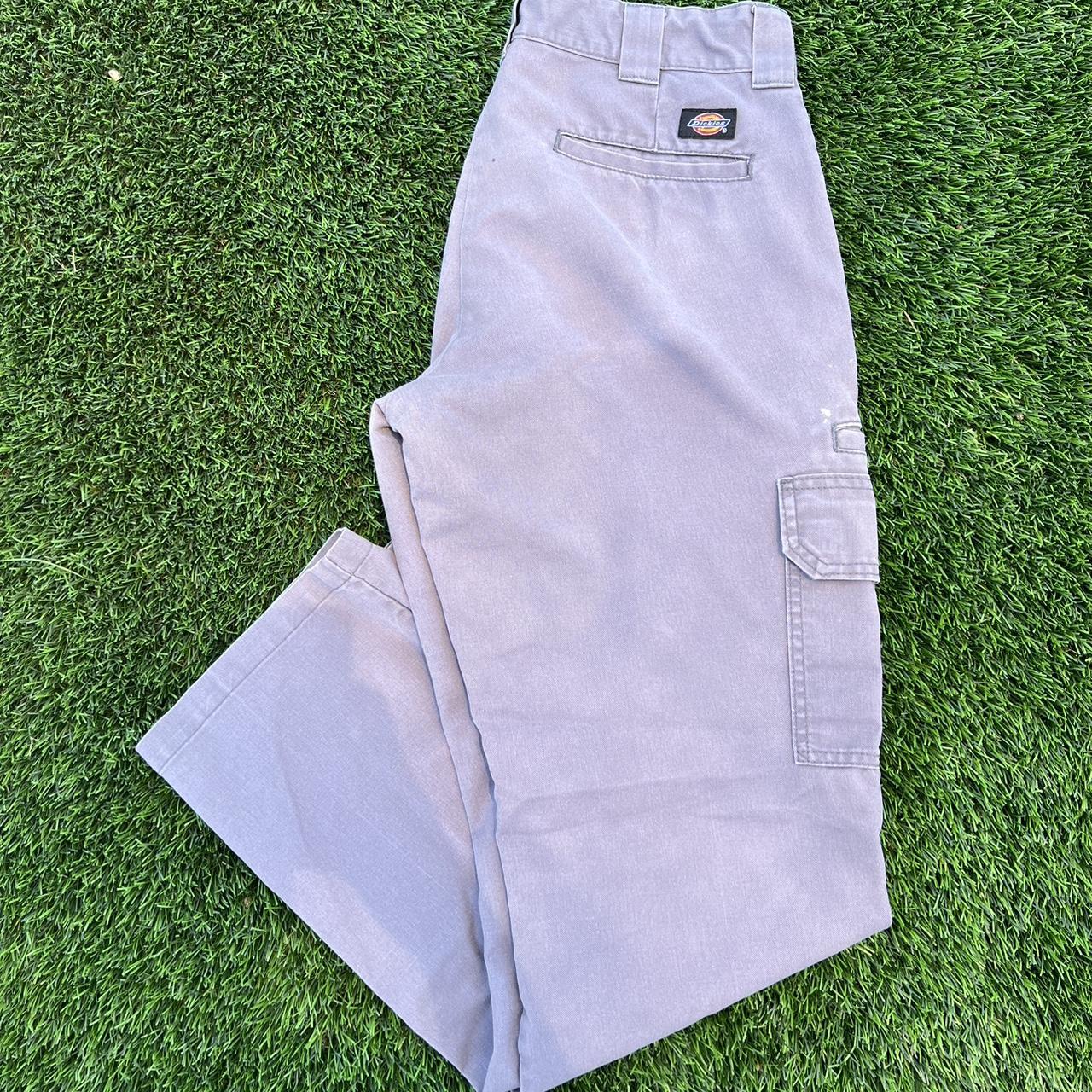 grey cargo dickies couple small stains 32x32 - Depop