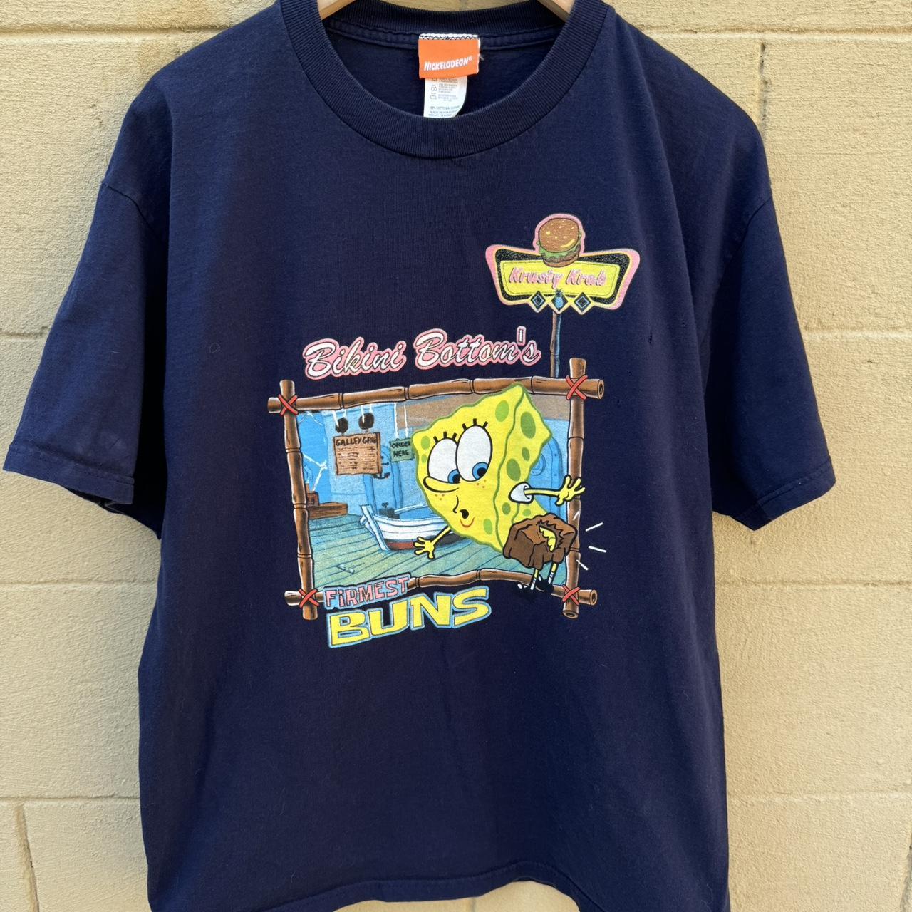 Vintage 2002 Y2K SpongeBob SquarePants navy and... - Depop