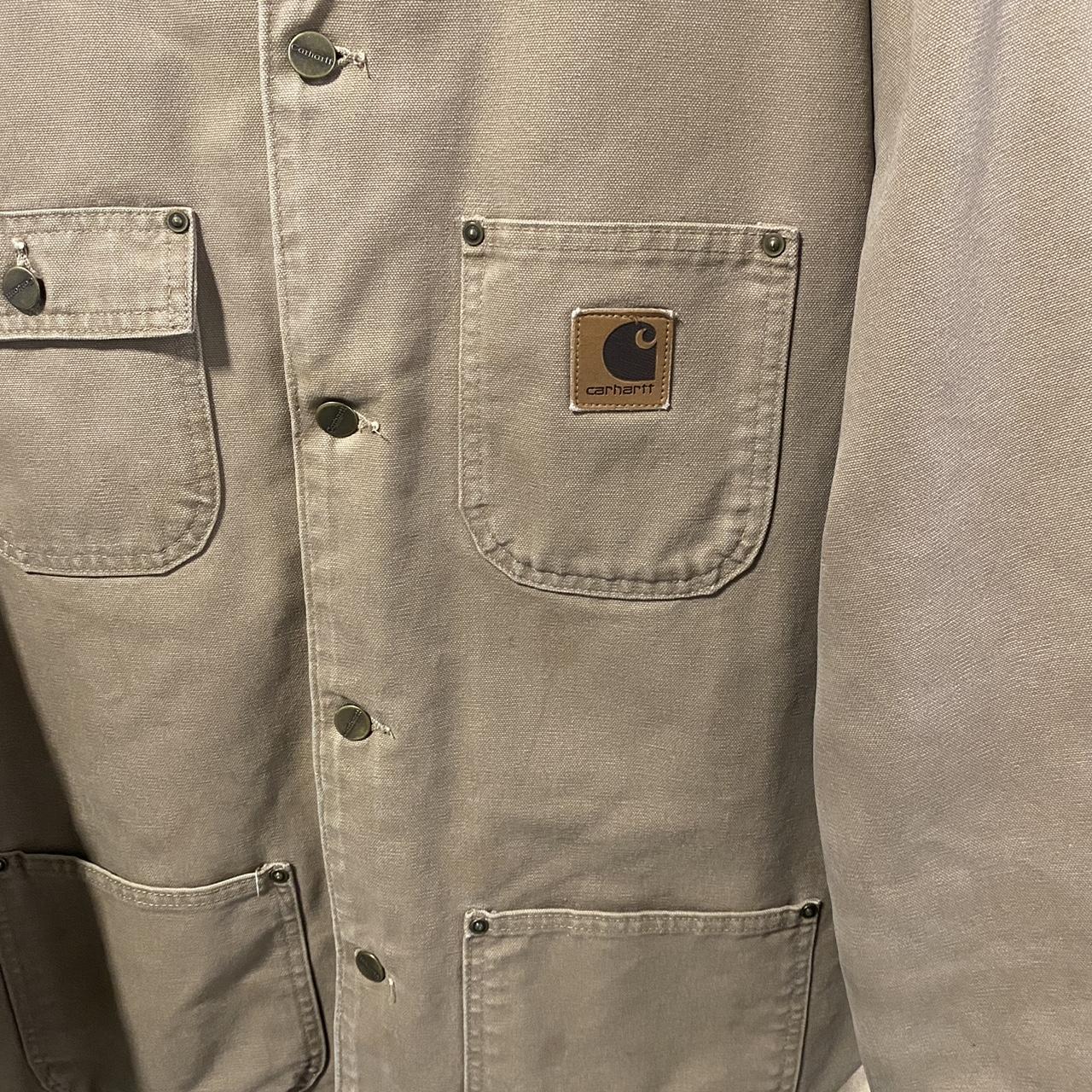 1990’s Carhartt Chore Coat Blanket Lined Size: XXL... - Depop