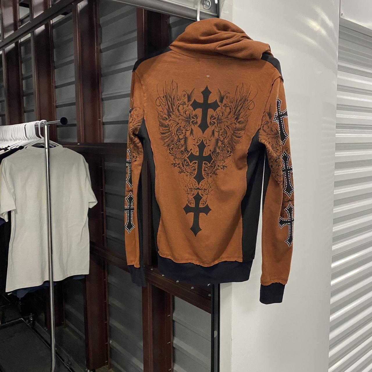 2000s Cross Wing Hoodie Size: Large See... - Depop