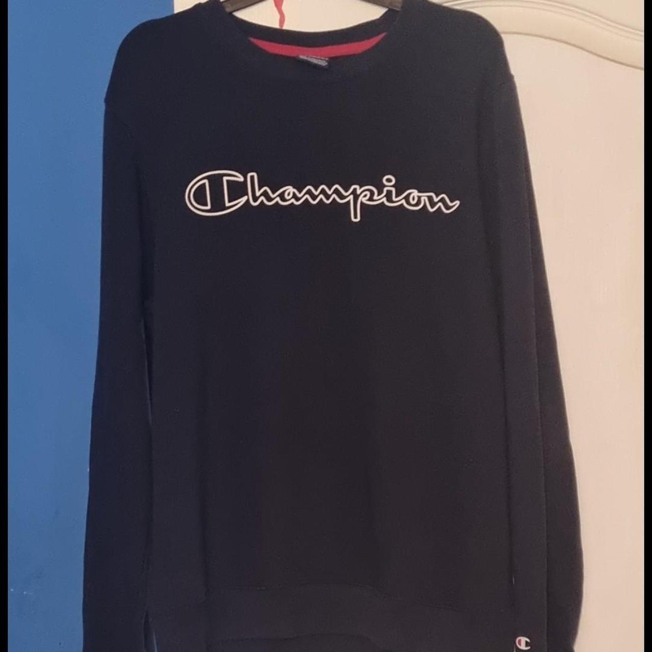Champion jumper Size medium Colour navy blue Great... - Depop