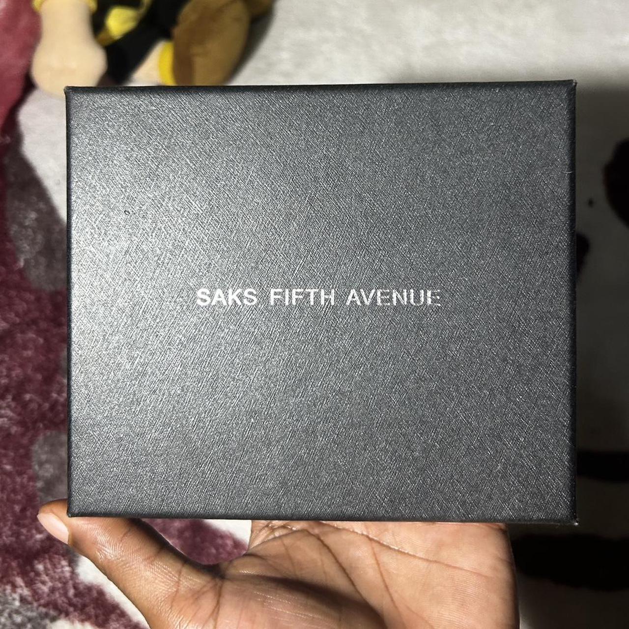 silver saks fifth avenue bow tie, comes with box.... - Depop