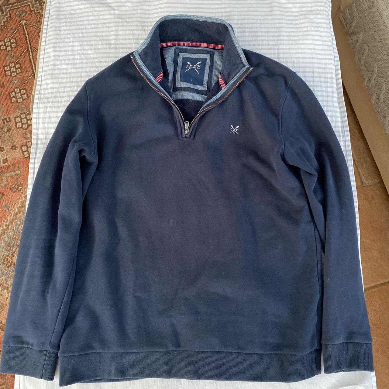 Crew clothing quarter zip jumper Has been washed... - Depop