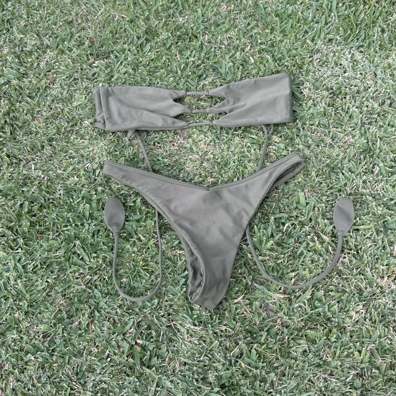 Benoa Swim Green bikini set, top and bottoms India... - Depop