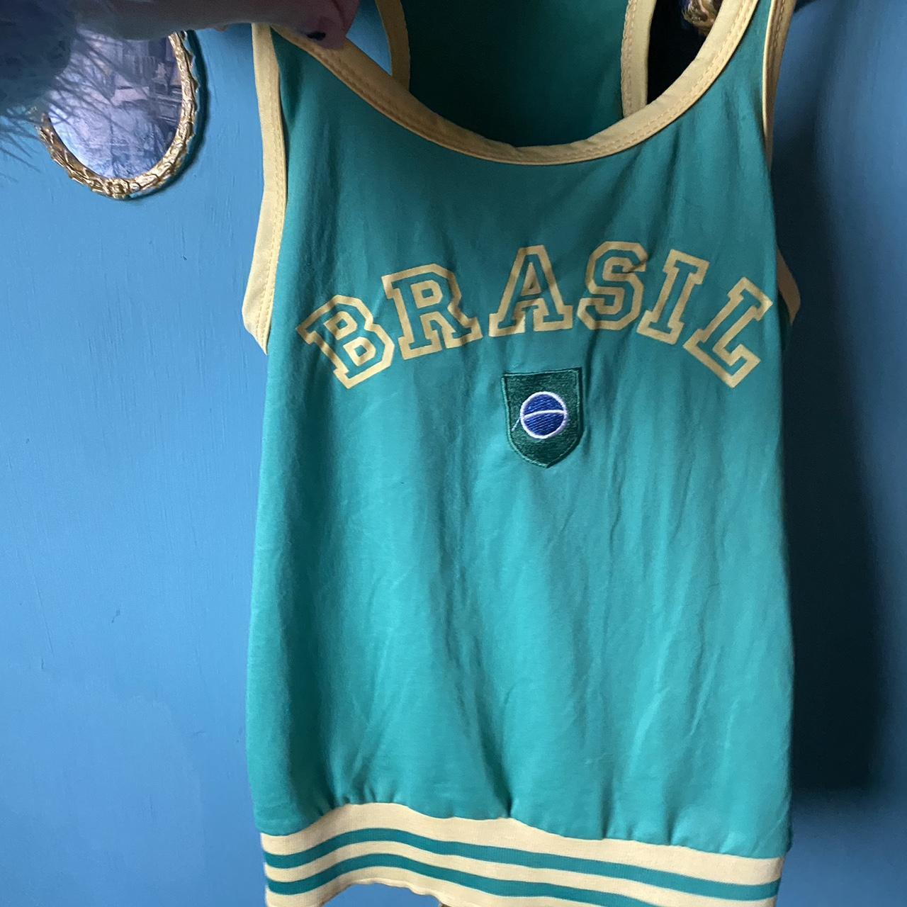 Brasil tank top never worn . So pretty and... - Depop