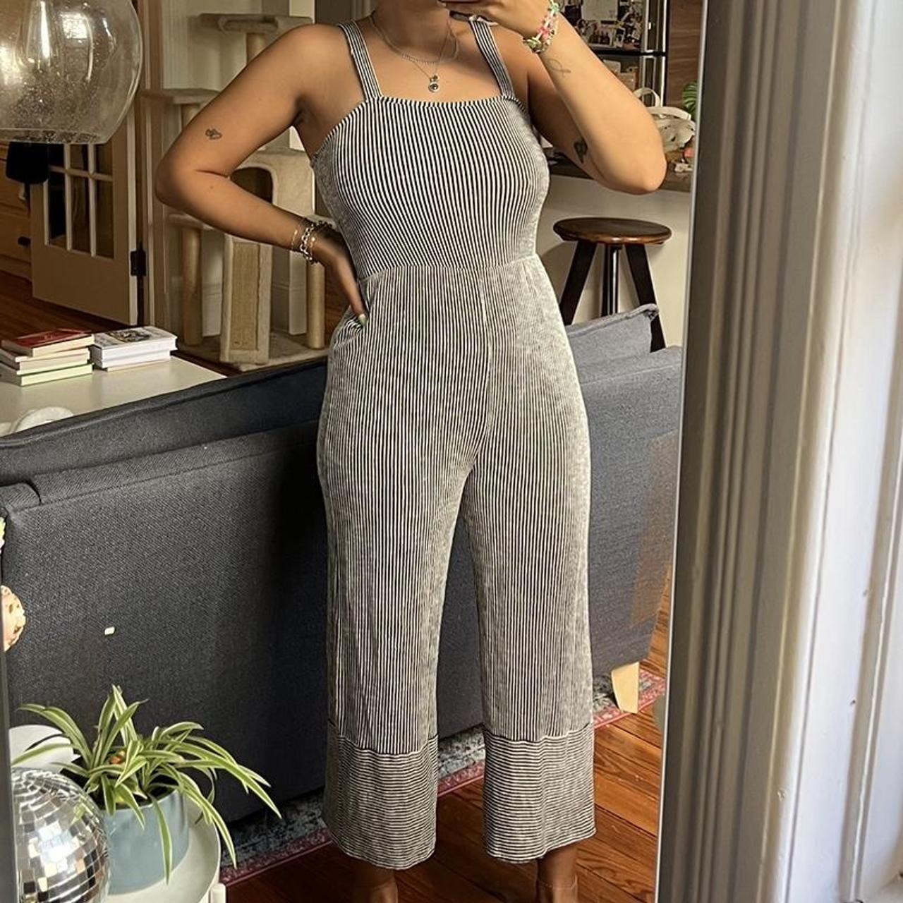 Stripped jumpsuit! Such a comfy jumpsuit to wear on... - Depop