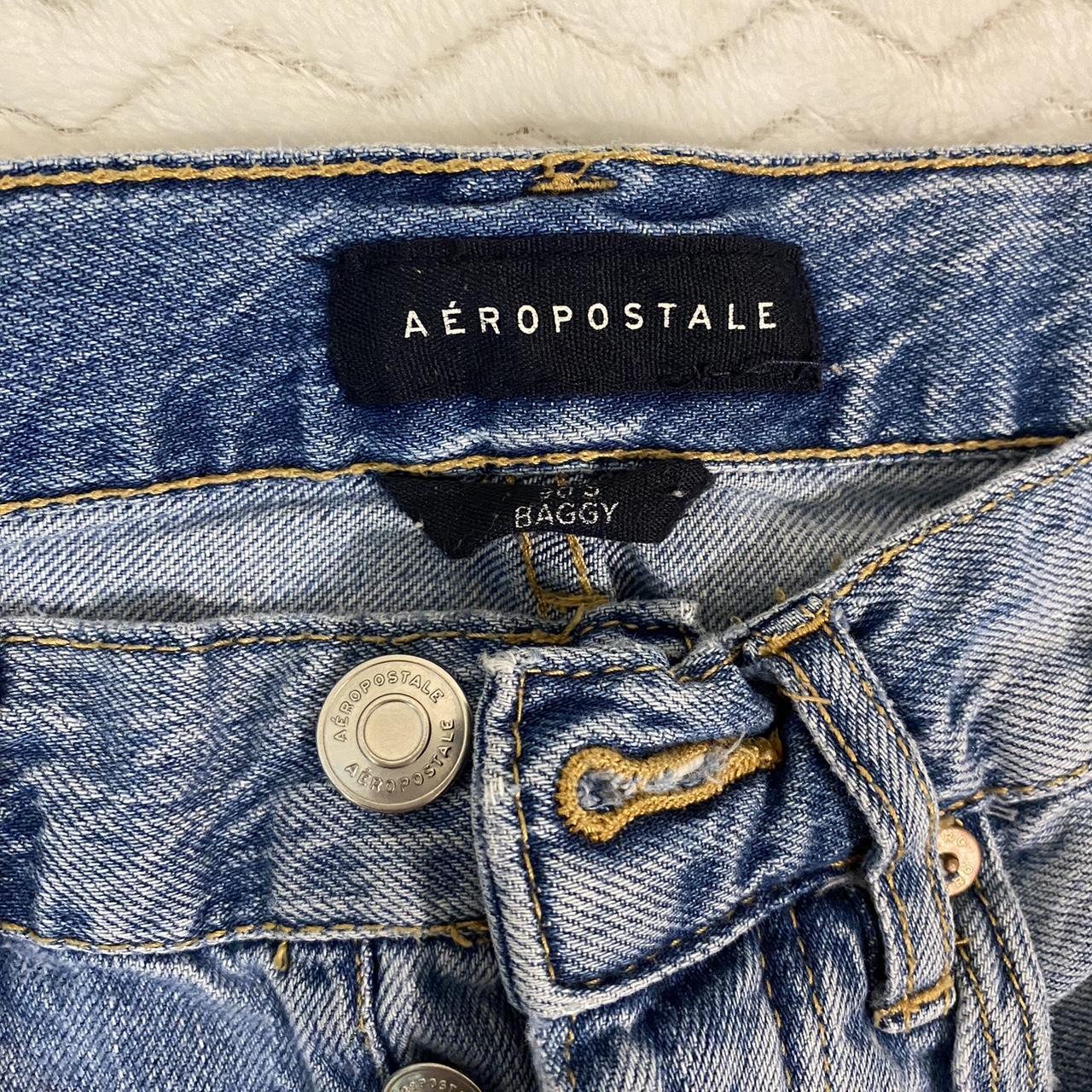 Aéropostale 90s baggy ripped jeans -worn a few times... - Depop