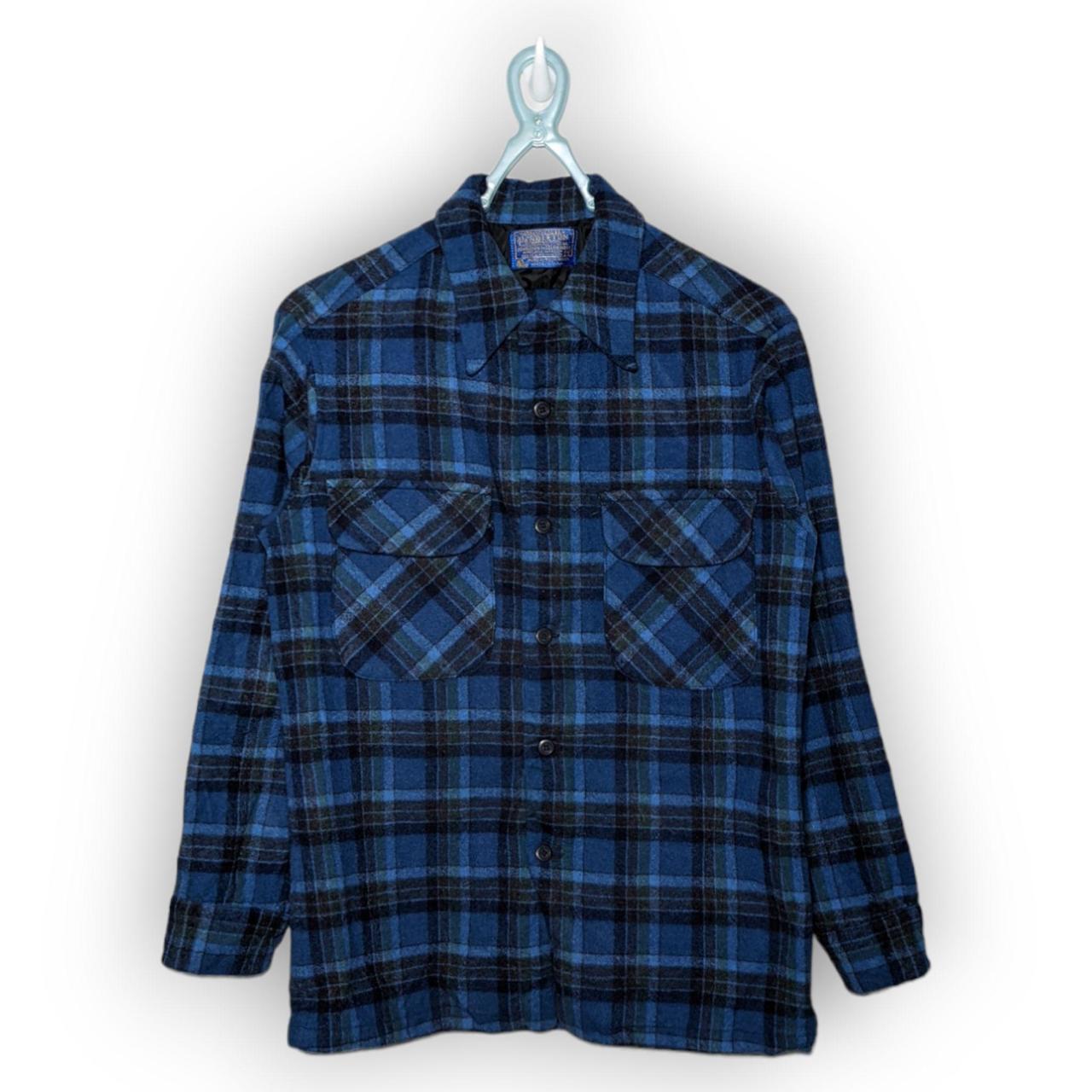 Vintage Pendleton Men's Pure New Wool Plaid Flannel... - Depop