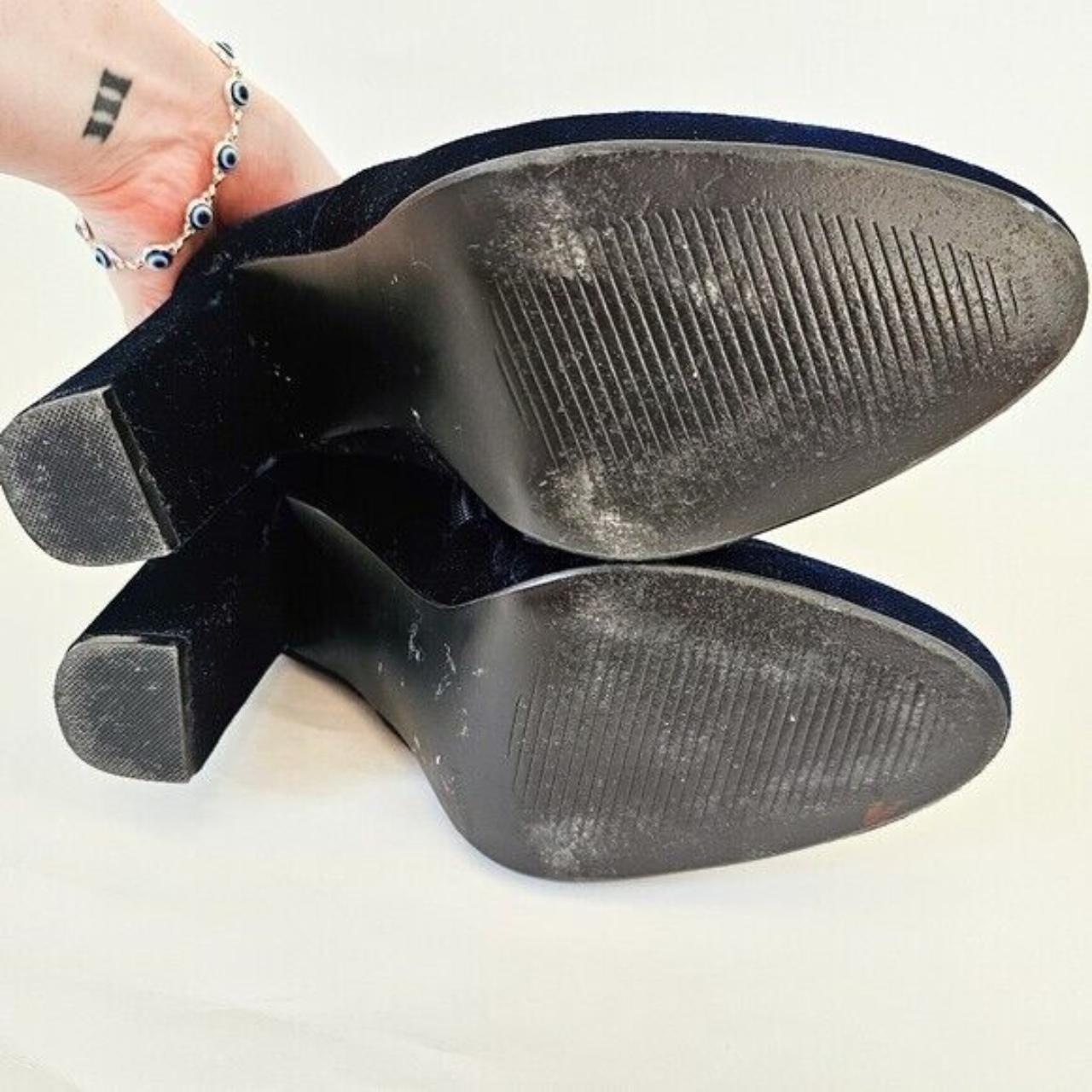 Steve Madden 7 Edit Ankle booties velour royal blue... - Depop