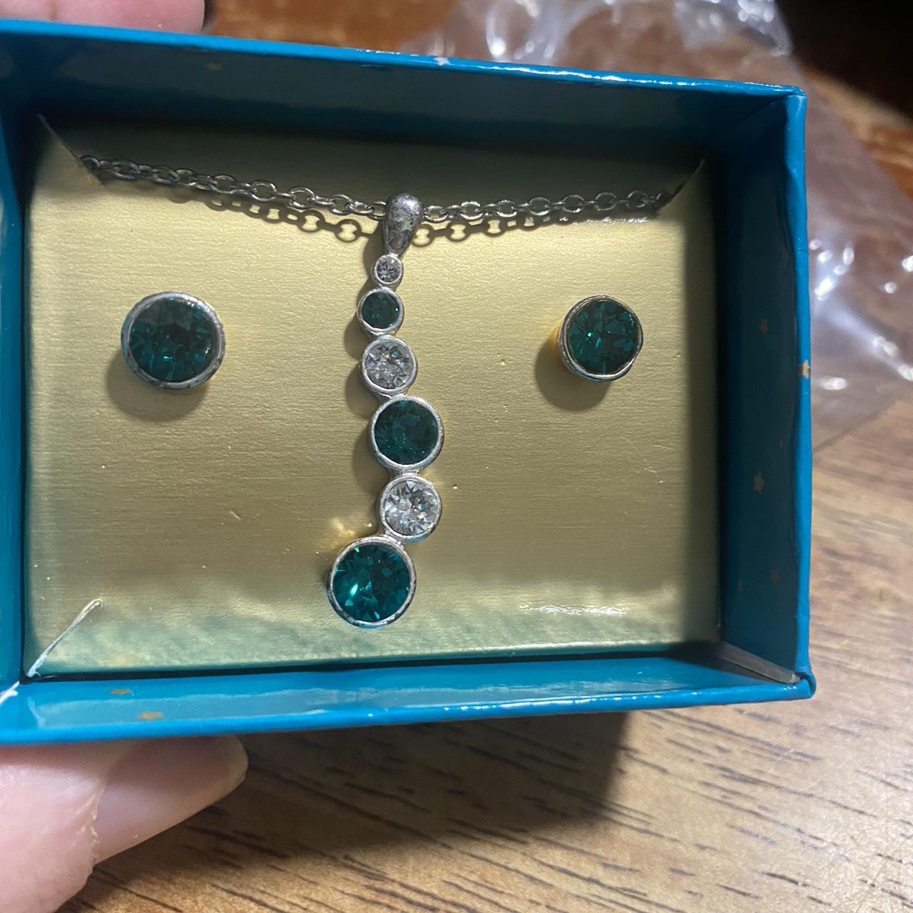 AVON earring and necklace set, set with may birthday... - Depop