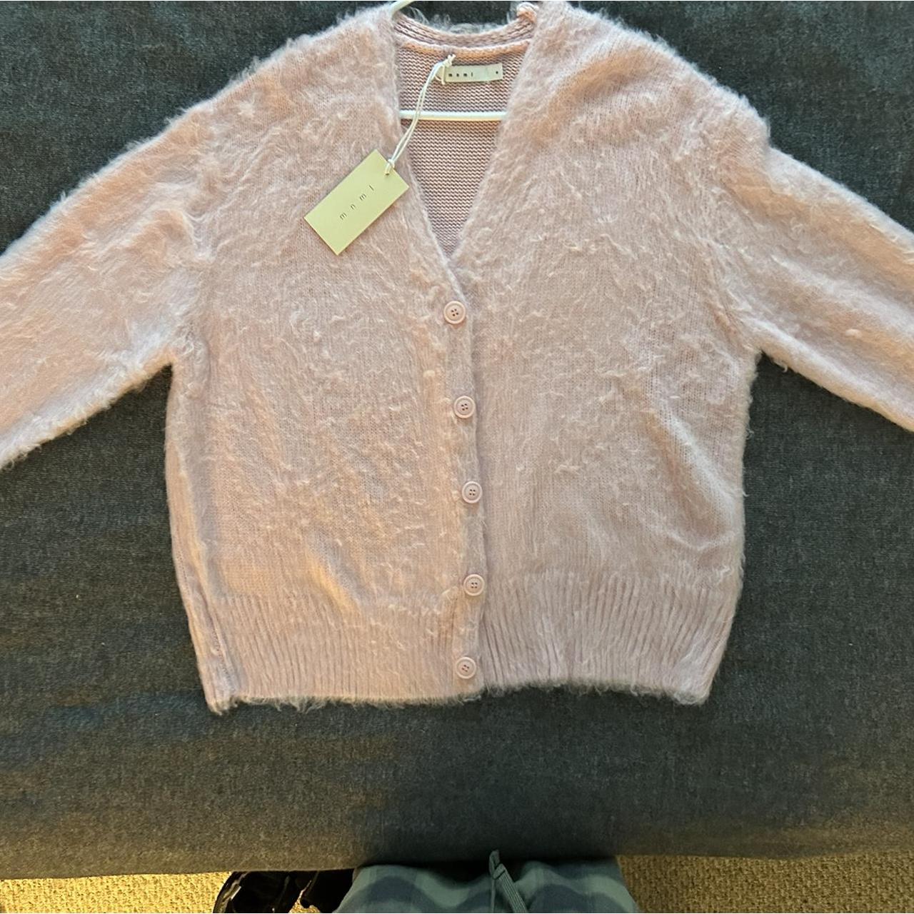 Mnml Fuzzy Cardigan, Never wore and in good condition - Depop
