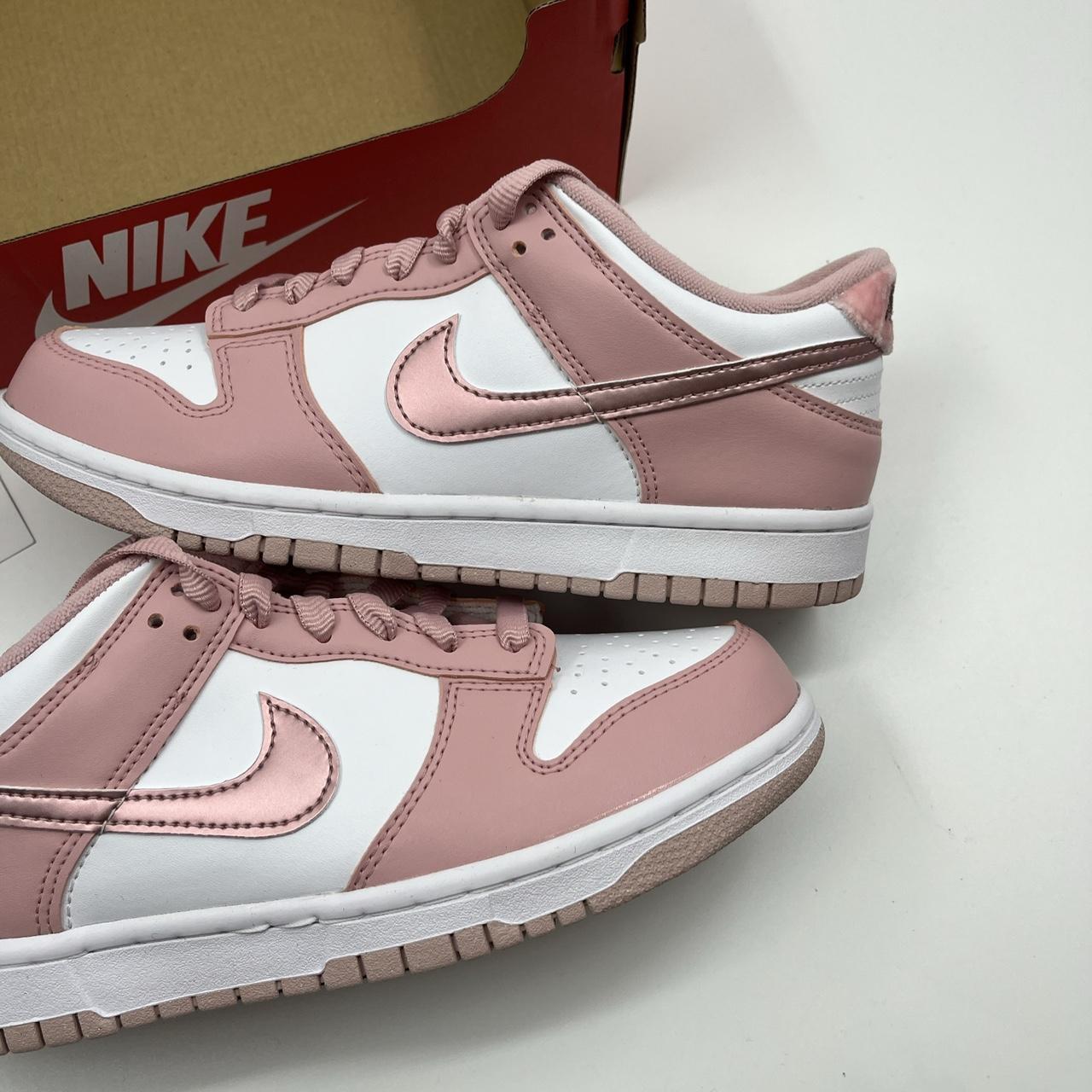 Nike dunk low pink velvet GS Brand new in box (no... - Depop