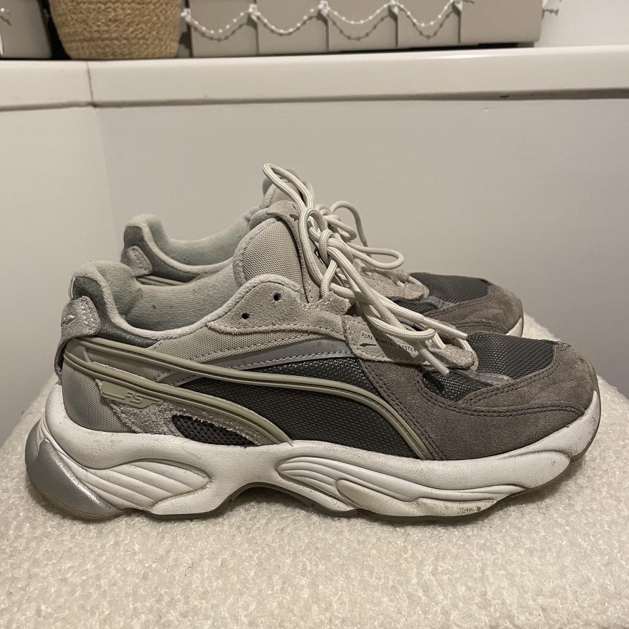 PUMA Grey sneakers, size 5.5 Good condition and... - Depop