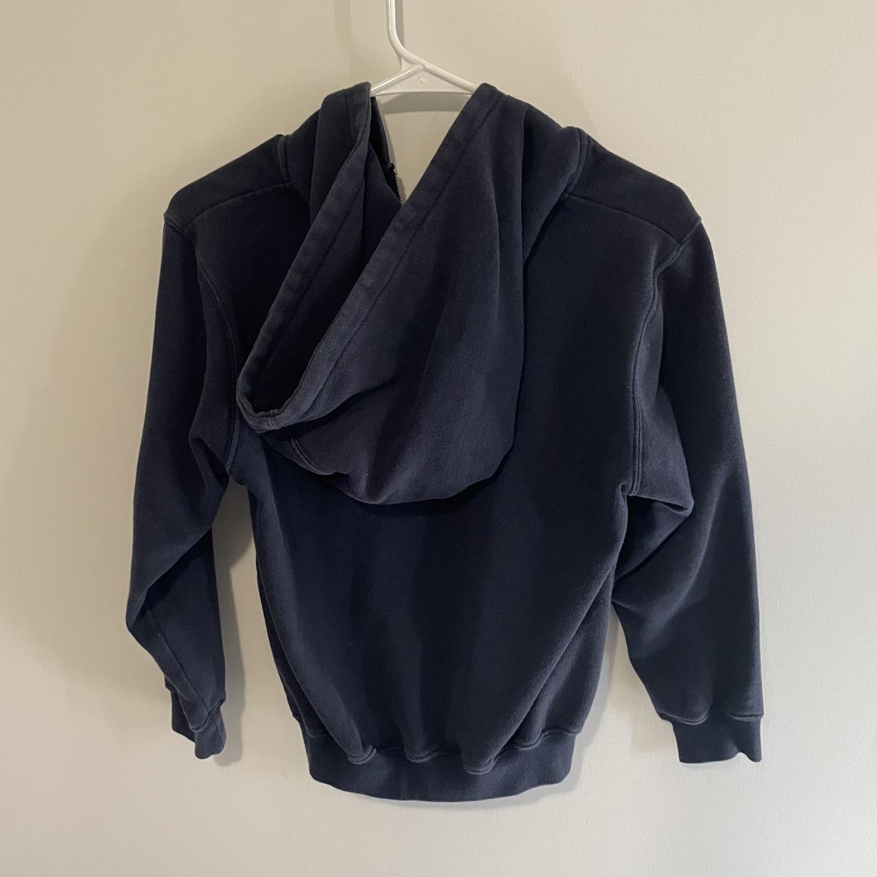 Brandy Melville Women's Navy and White Jacket | Depop