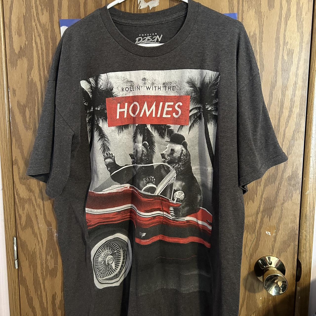 "rollin with the homies" shirt, size xl - Depop