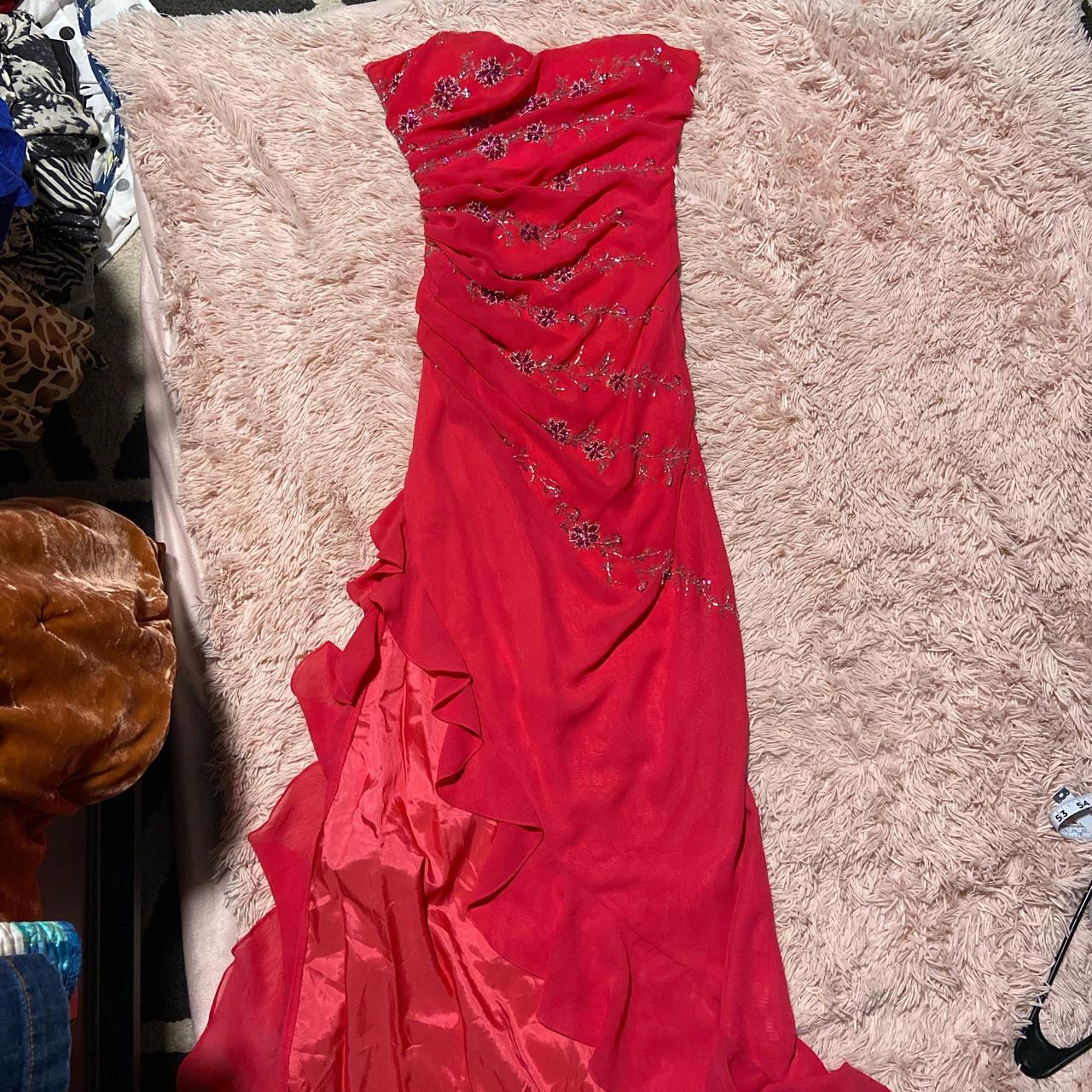 insane vintage Xcite strapless prom/formal dress.... | Depop